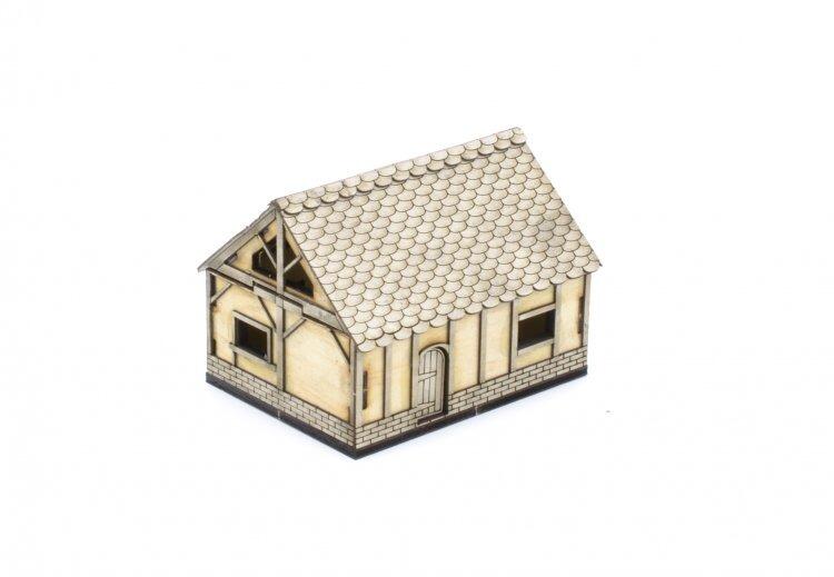 15mm scale Medium House Brick and Wood Building 70130A
