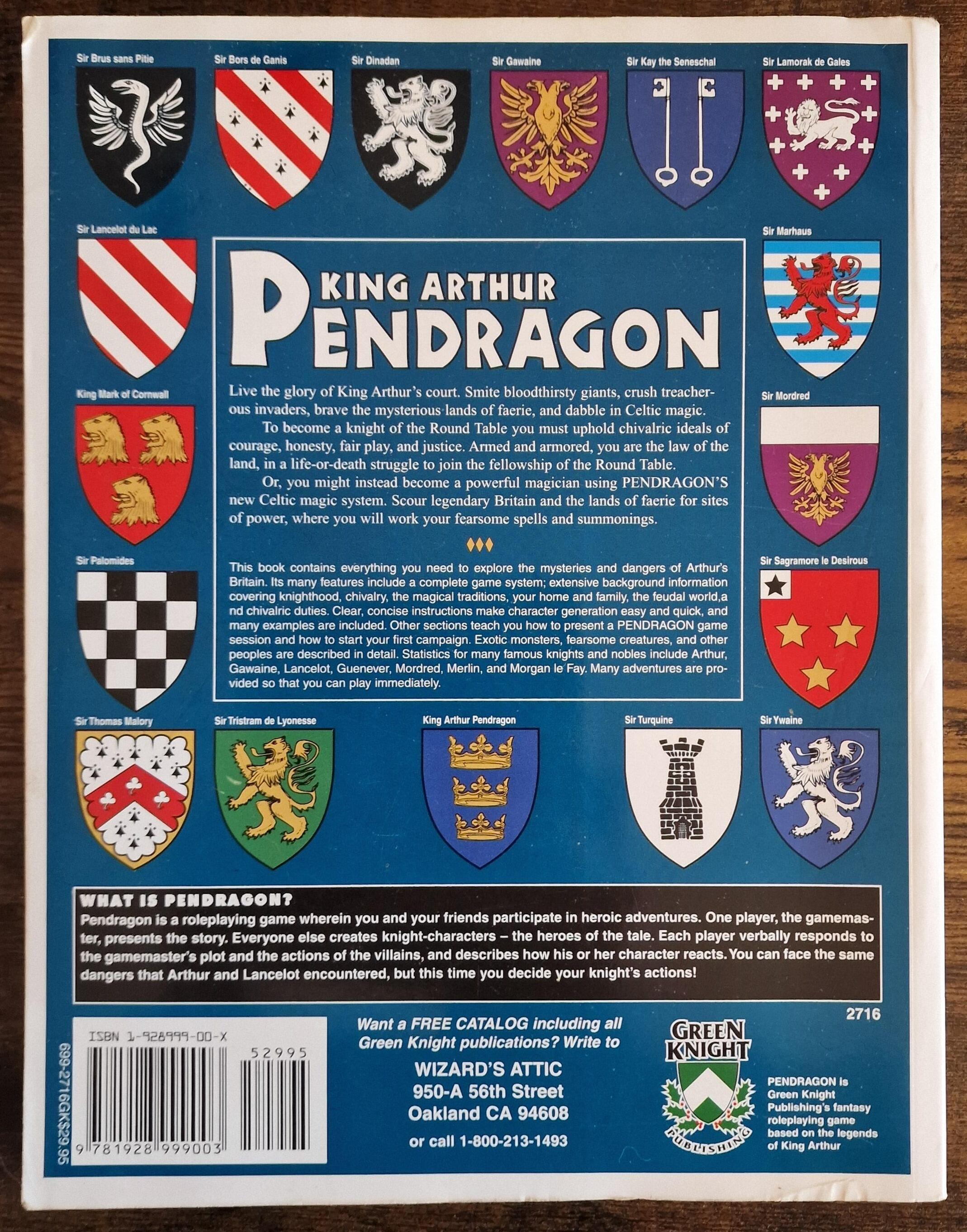 Pendragon 4th edition Rulebook by Green Knight