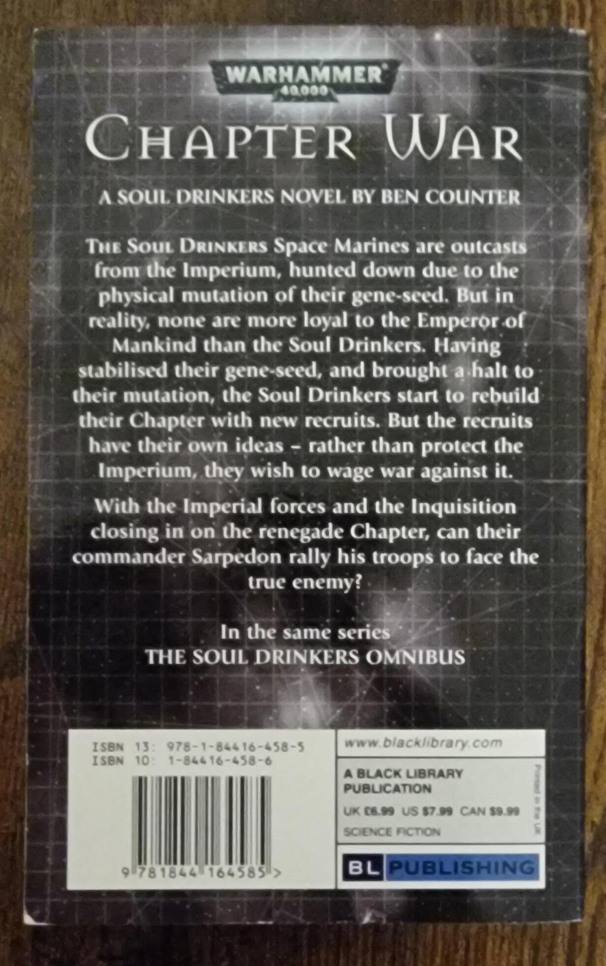 Chapter War Book Warhammer 40000 Novel Black Library