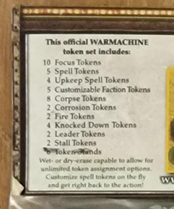 Warmachine Mercenaries Token Set by Privateer Press 91056