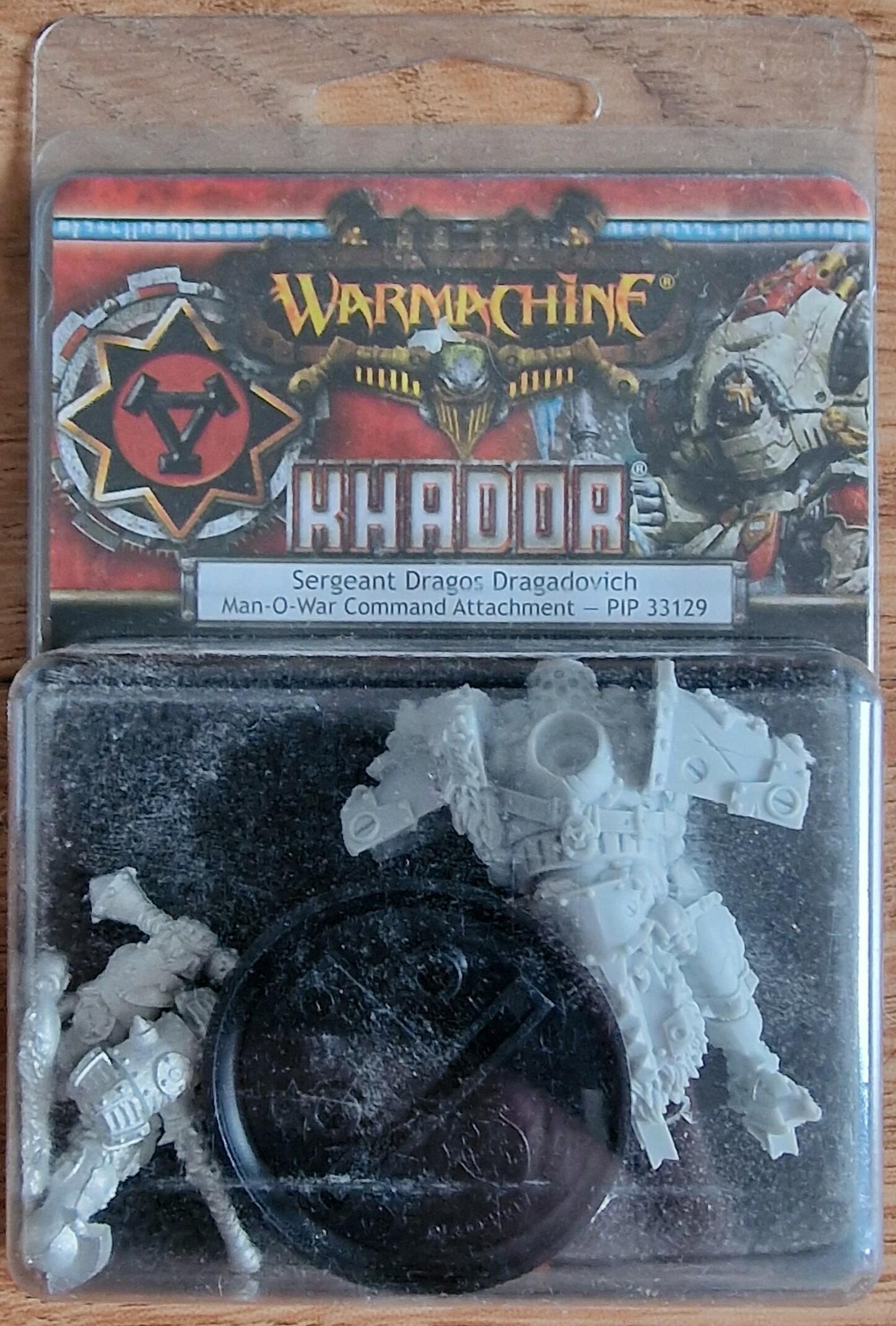 Warmachine Miniature Khador Sergeant Dragos Dragadovich by Privateer Press