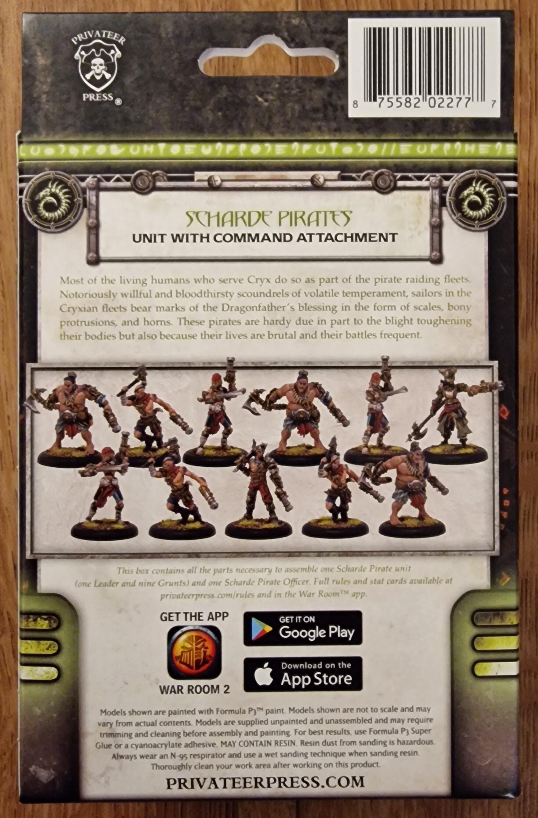 Warmachine Miniature CRYX Scharde Pirates Unit with Command Attachment ...