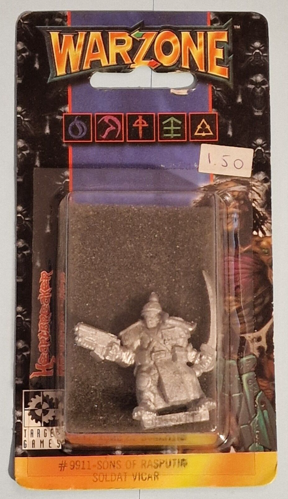 WARZONE SONS OF RASPUTIN SOLDAT VICAR 9911 Mutant Chronicles Miniature ...