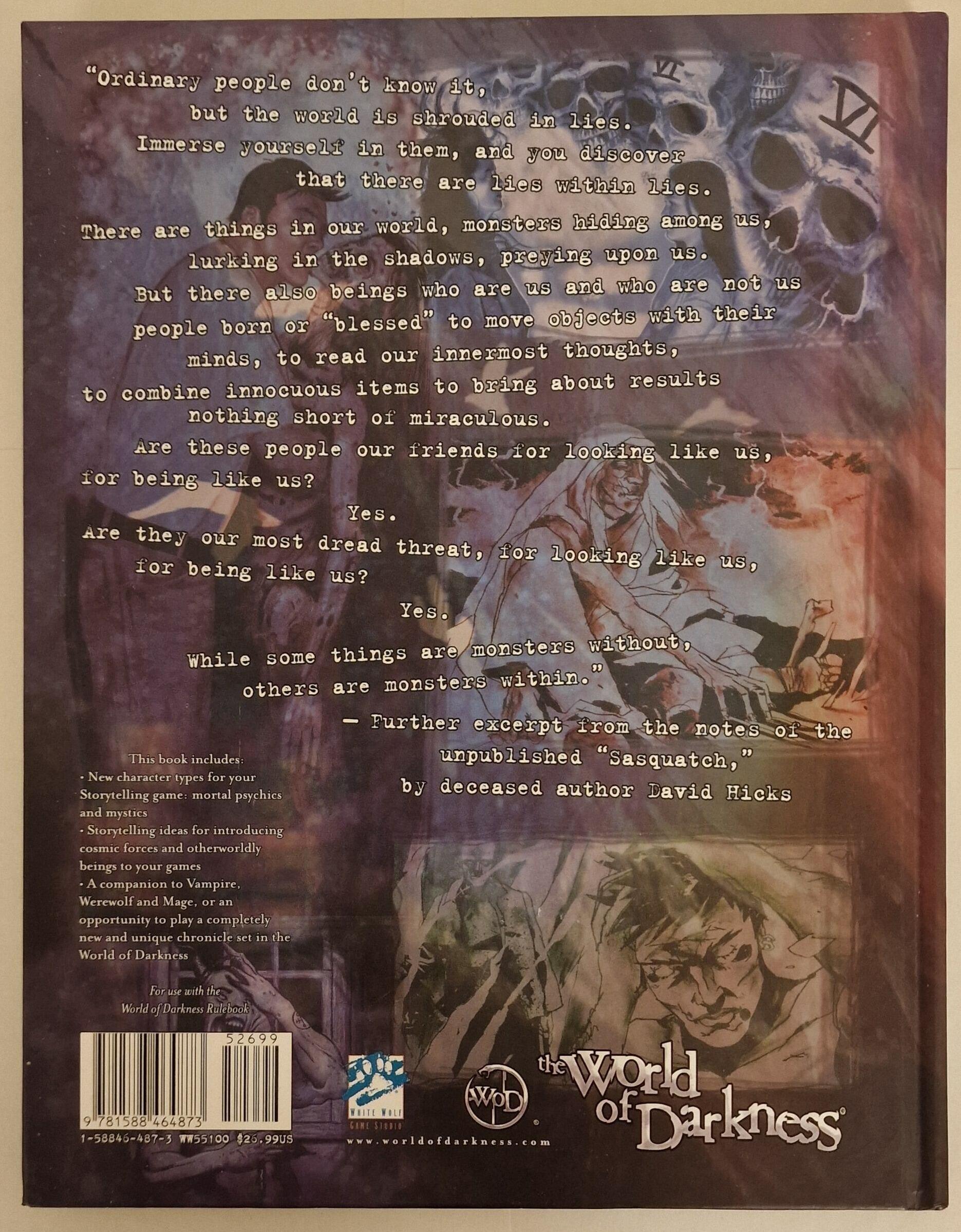 Second Sight for The World of Darkness RPG by White Wolf