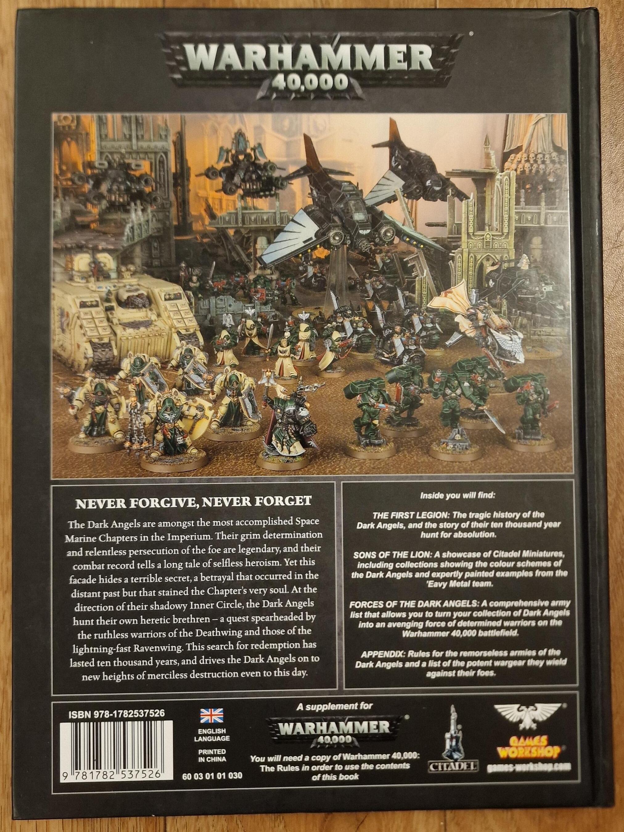Warhammer 40000 Codex Adeptus Astartes Dark Angels 7th Edition 40K