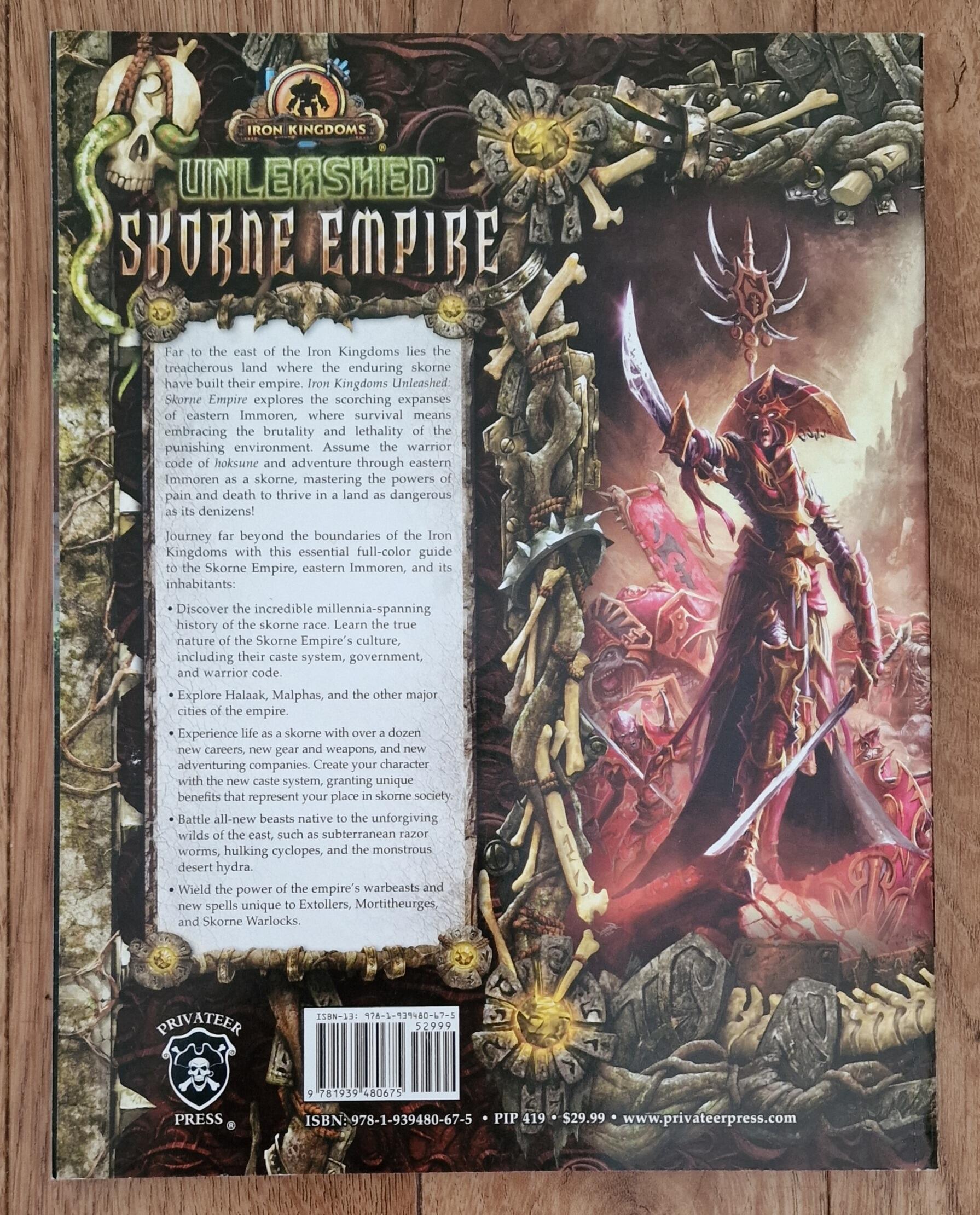 Iron Kingdoms RPG Unleashed Skorne Empire by Privateer Press