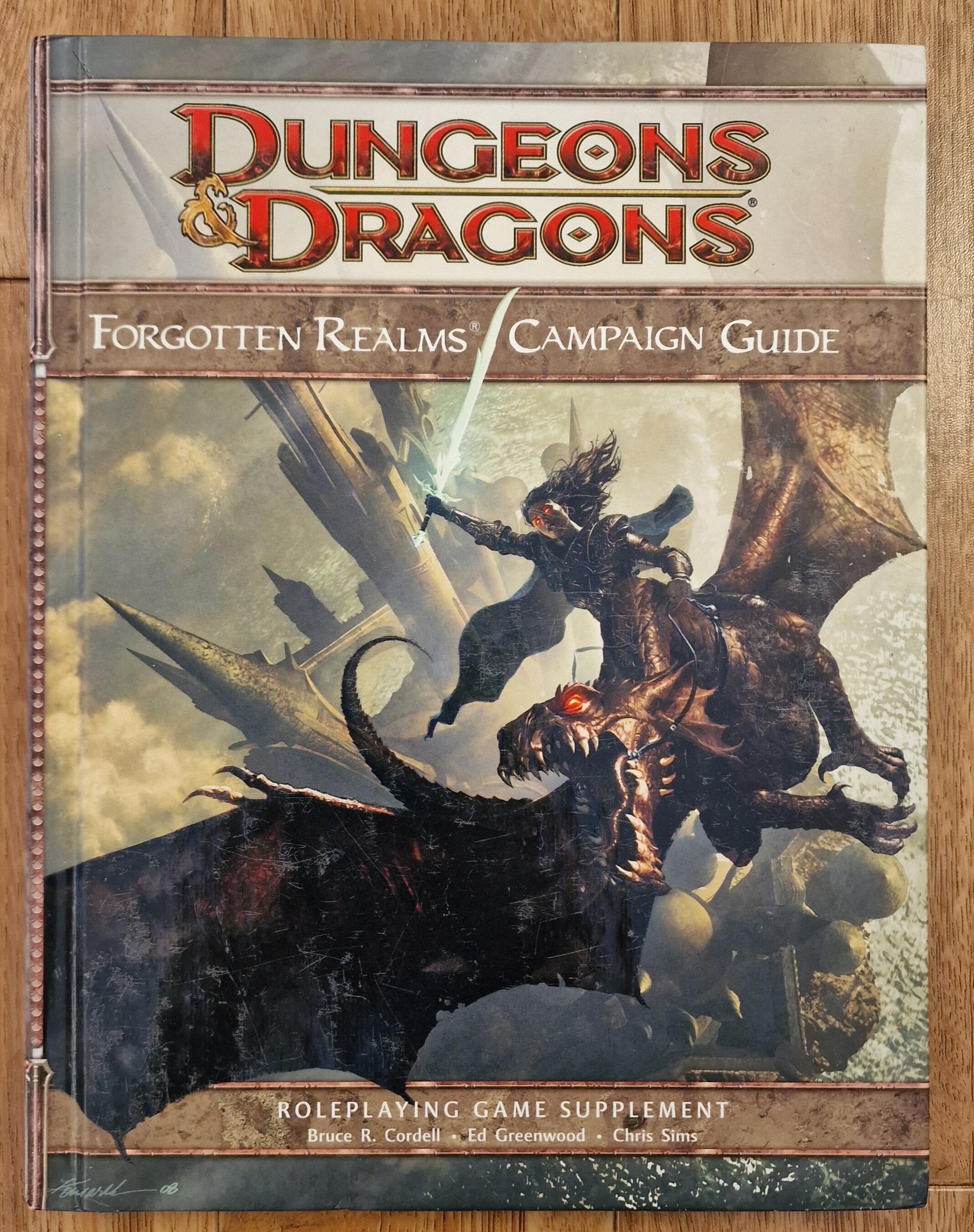 Forgotten Realms Campaign Guide for D&D 4th edition 4e with Map attached