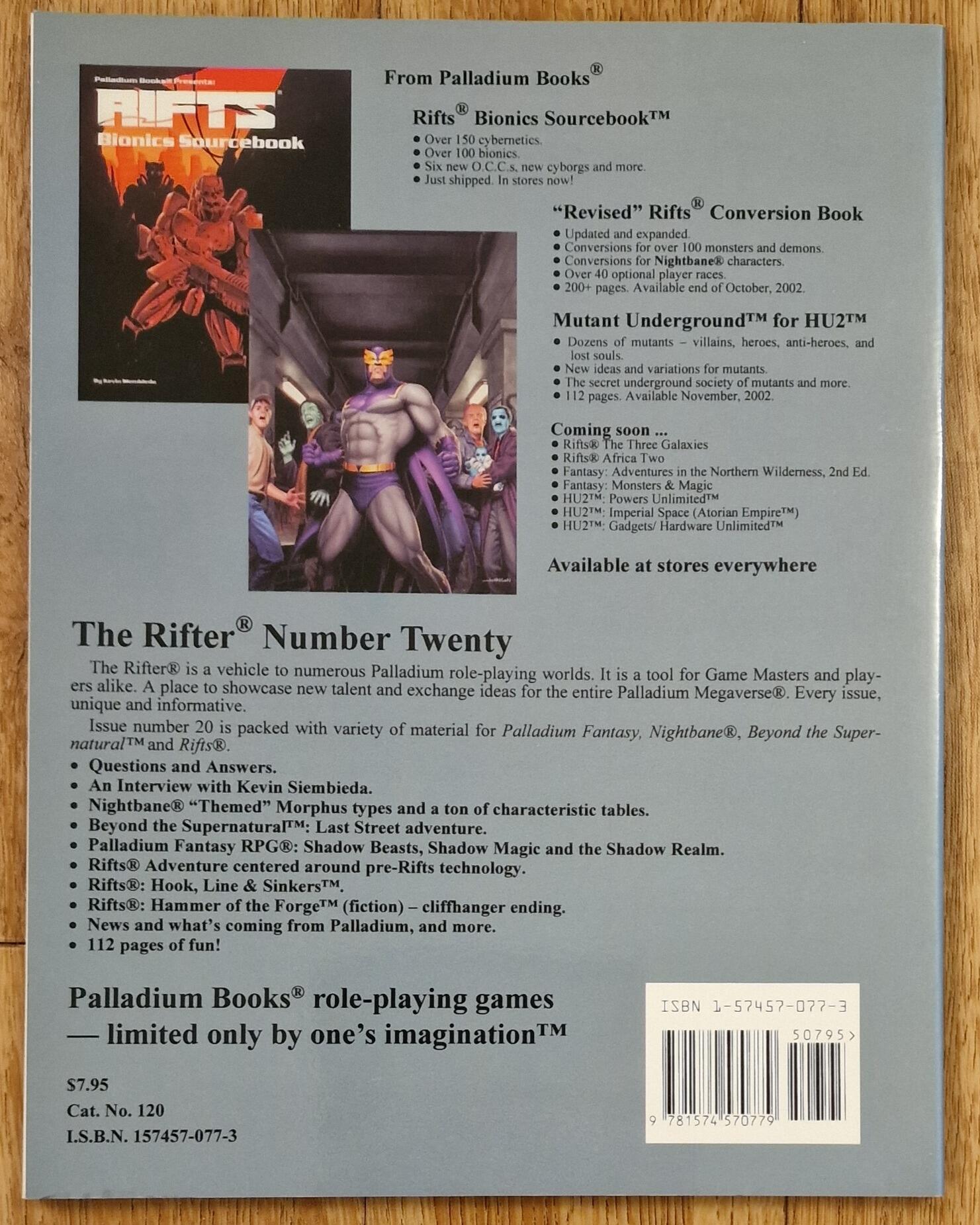 The Rifter Issue 20 for all Palladium RPGs