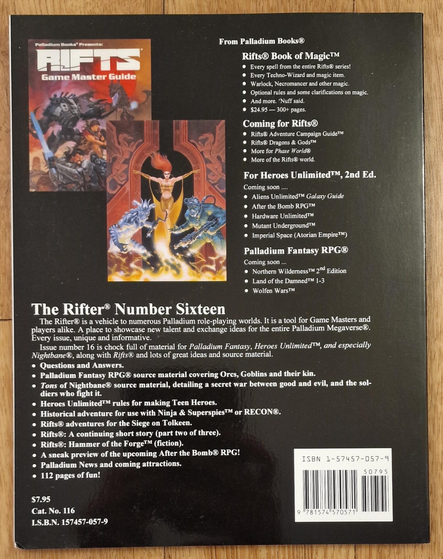 The Rifter Issue 16 for all Palladium RPGs