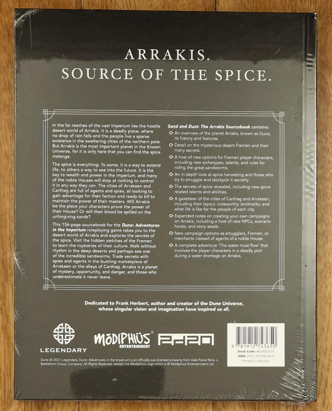 Dune Adventures in the Imperium Sand and Dust The Arrakis Sourcebook by ...