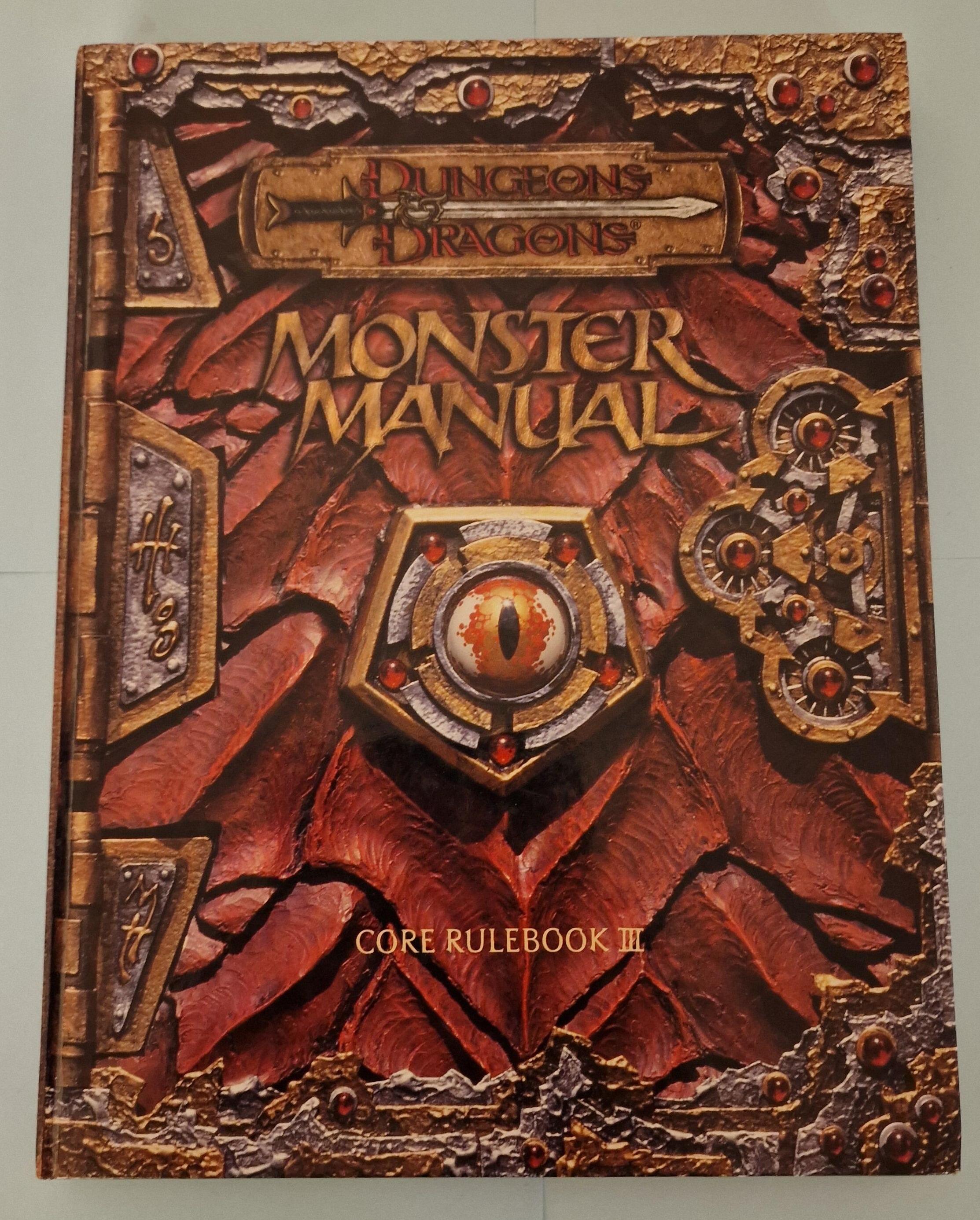 Monster Manual 3rd Edition Dungeons & Dragons (D&D) 1st Printing