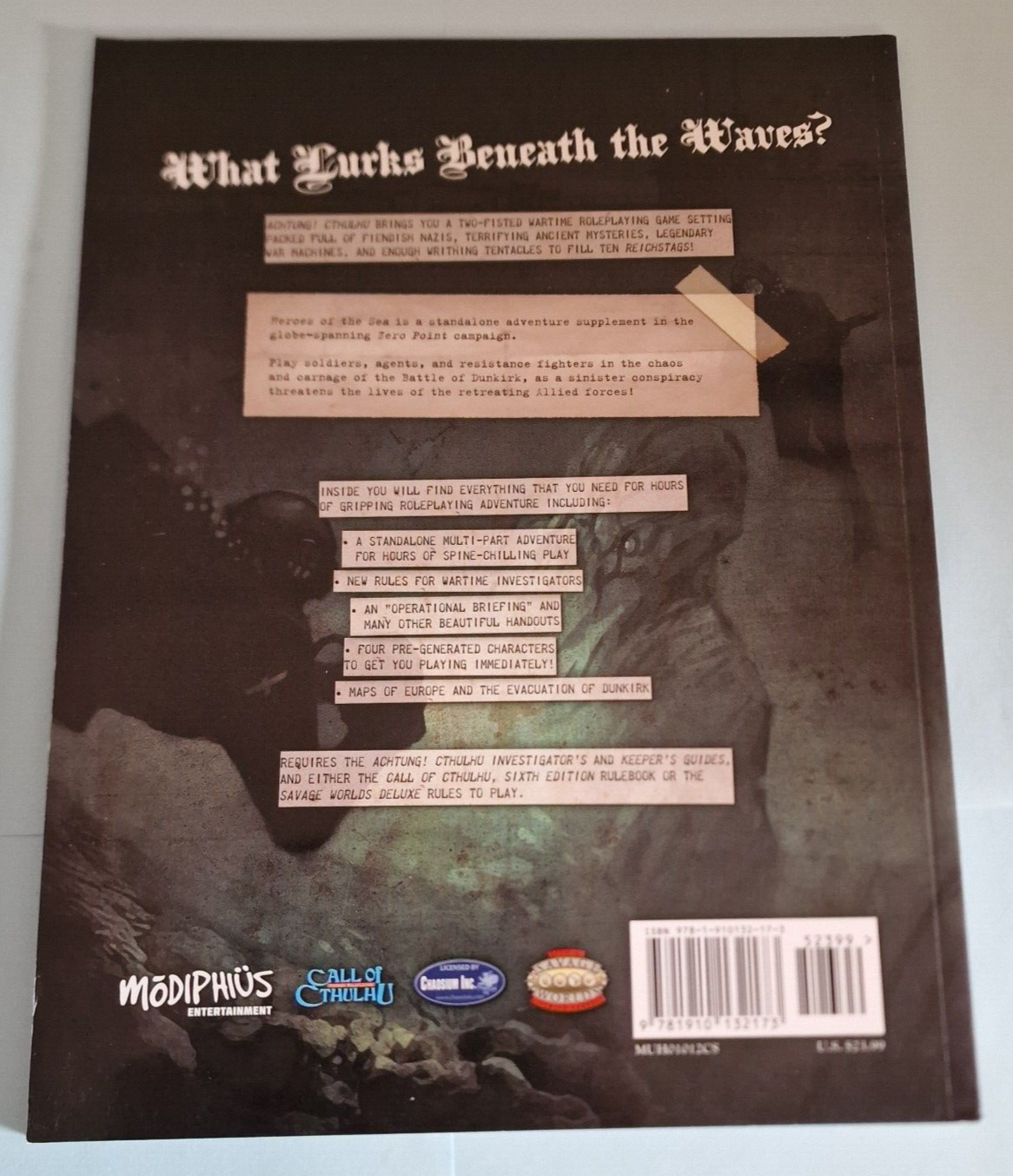 Heroes of the Sea for Achtung! Cthulhu RPG Zero Point May 1940 CoC
