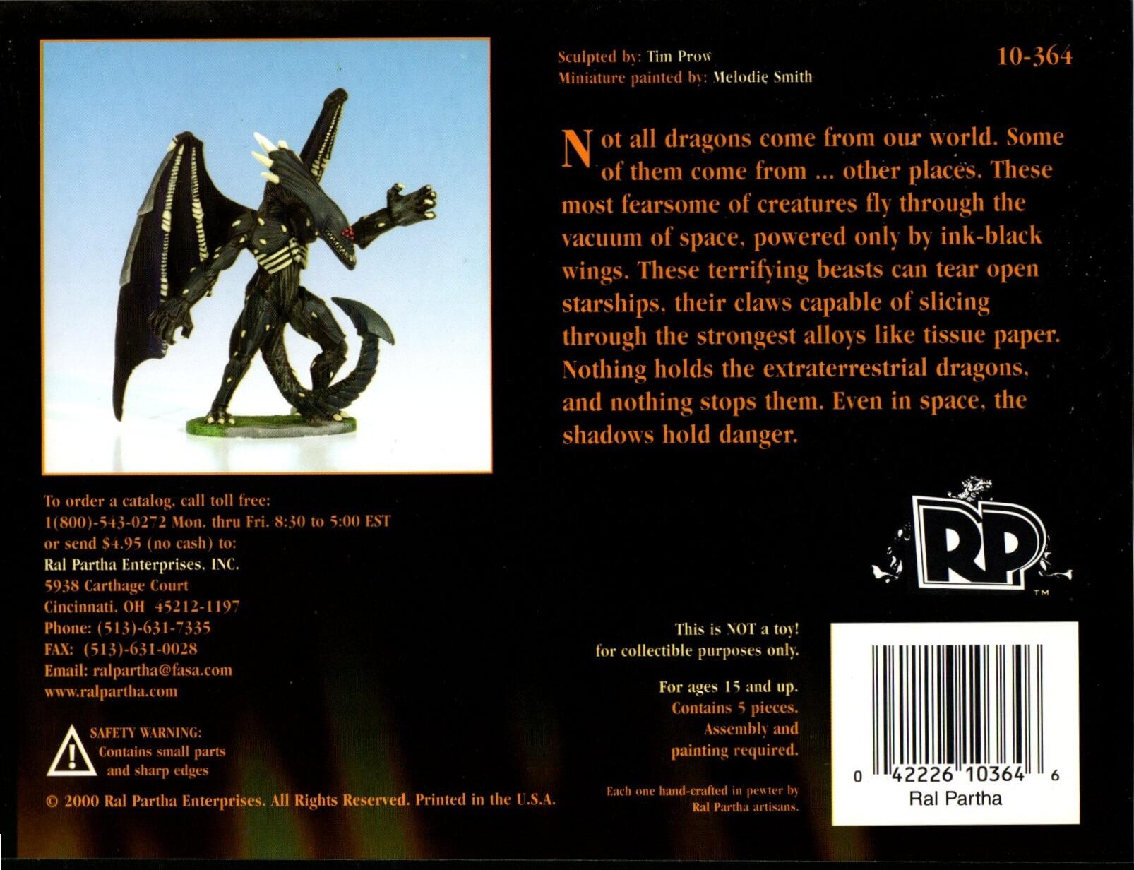 10-364 Extraterrestrial Dragon Box Set by Ral Partha Box Set