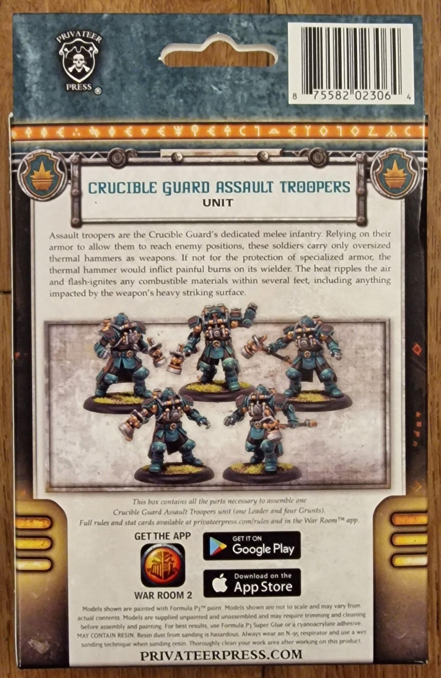 Warmachine Miniature Crucible Guard Assault Troopers by Privateer Press