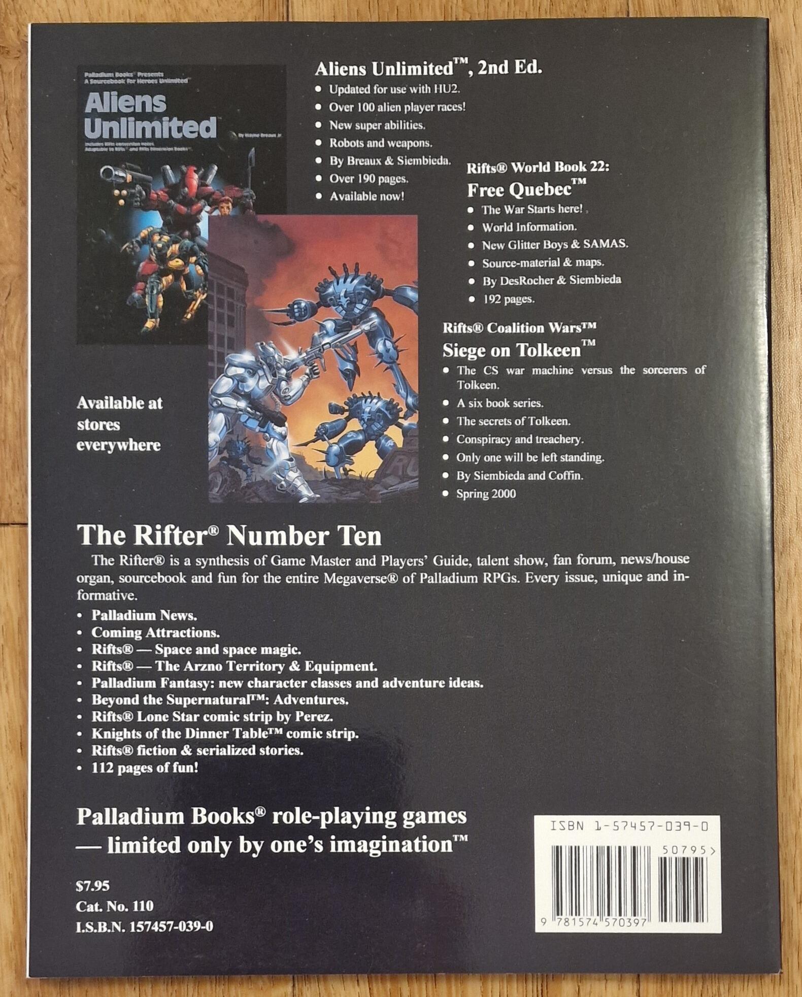 The Rifter Issue 10 for all Palladium RPGs