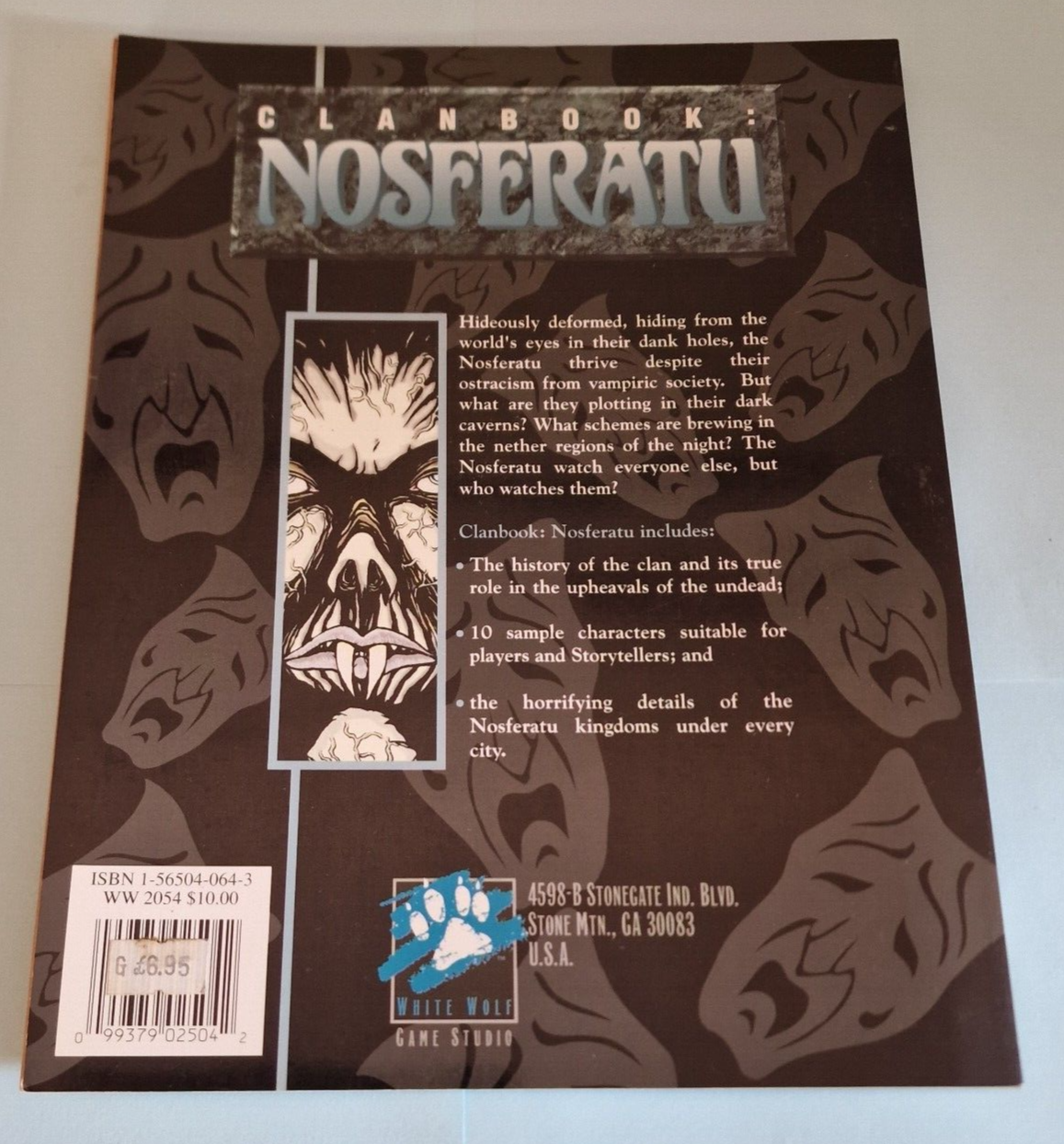 Clanbook Nosferatu 1st e Vampire the Masquerade White Wolf