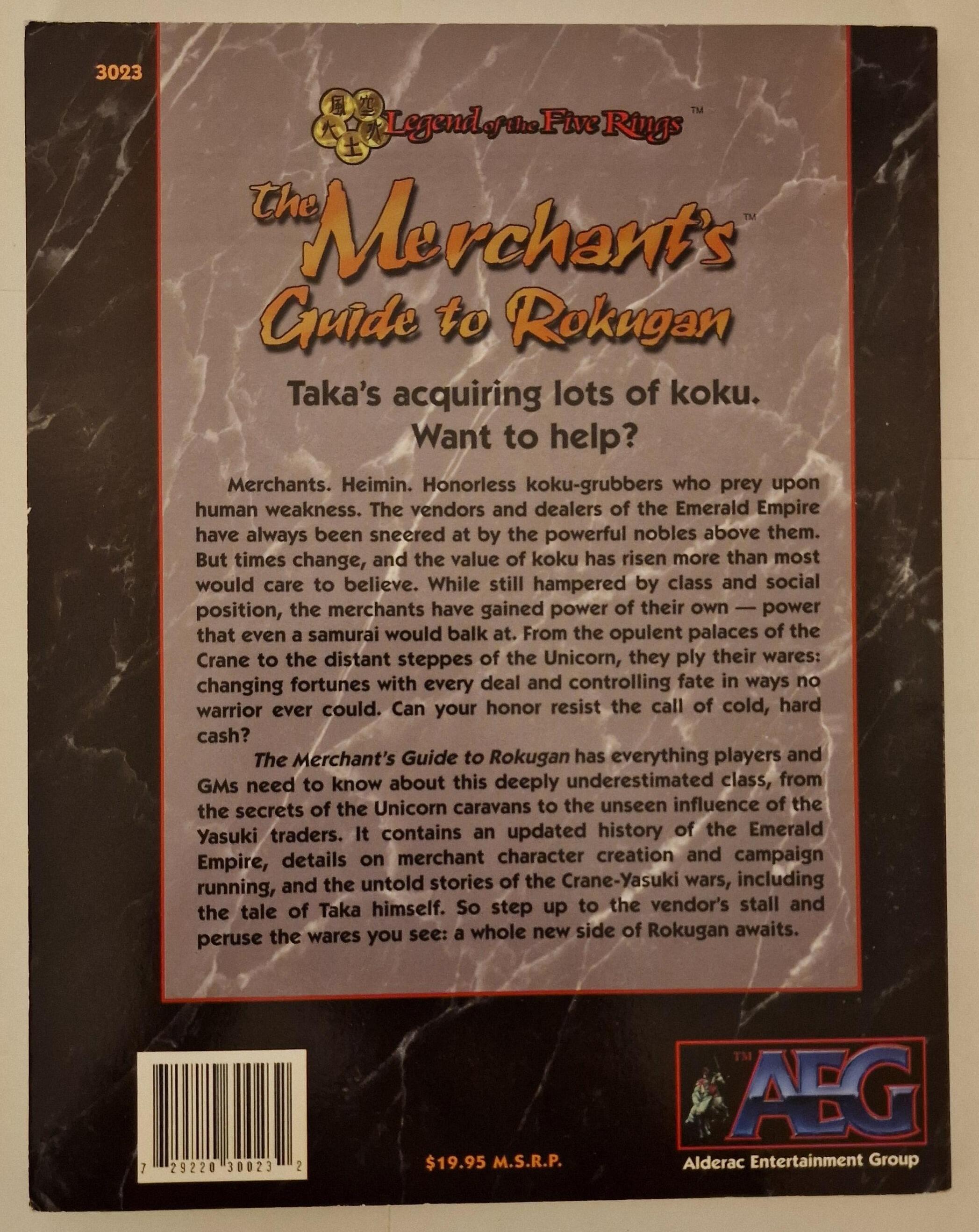 The Merchant's Guide to Rokugan for Legend of the 5 Rings RPG L5R