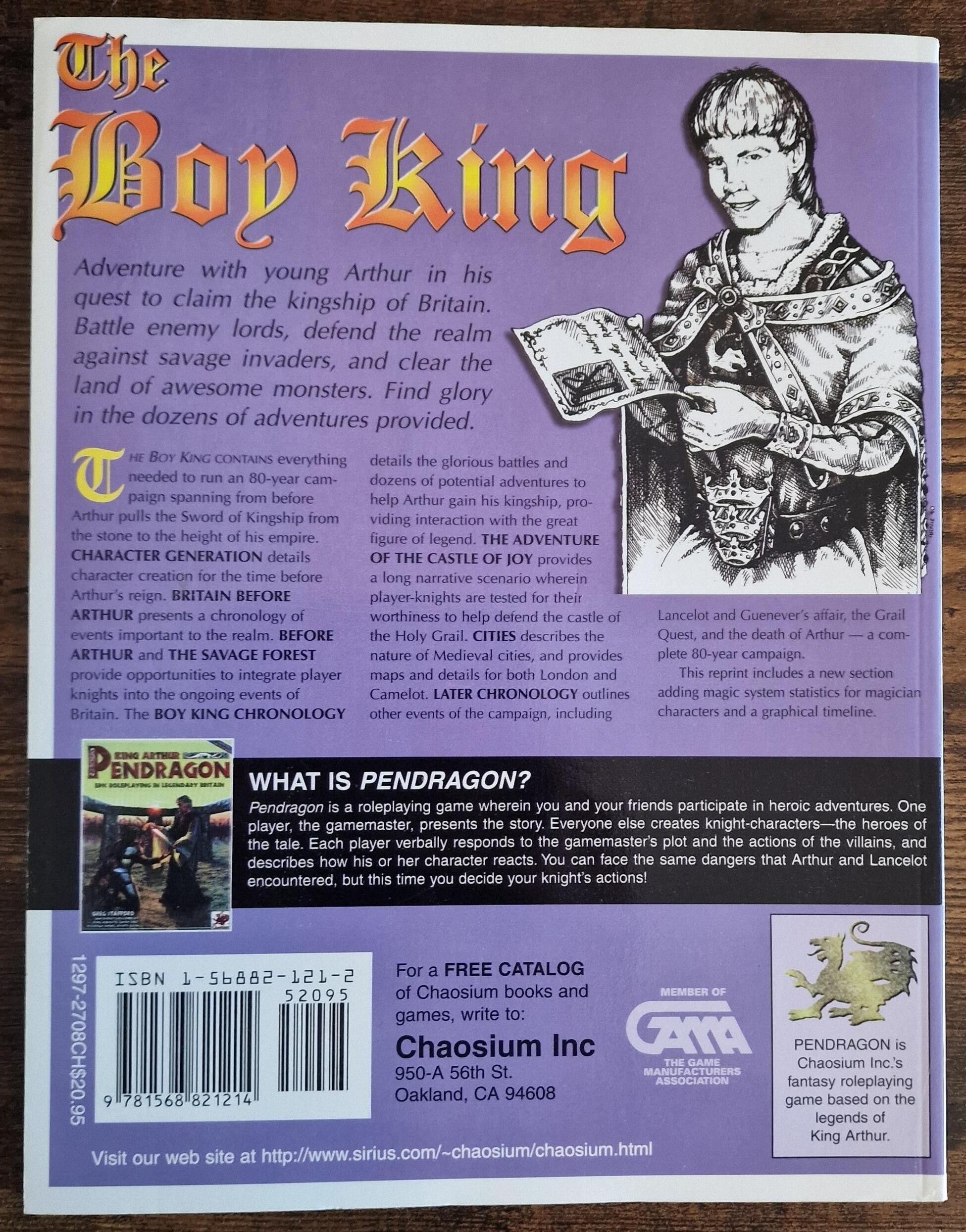 The Boy King for Pendragon RPG by Chaosium