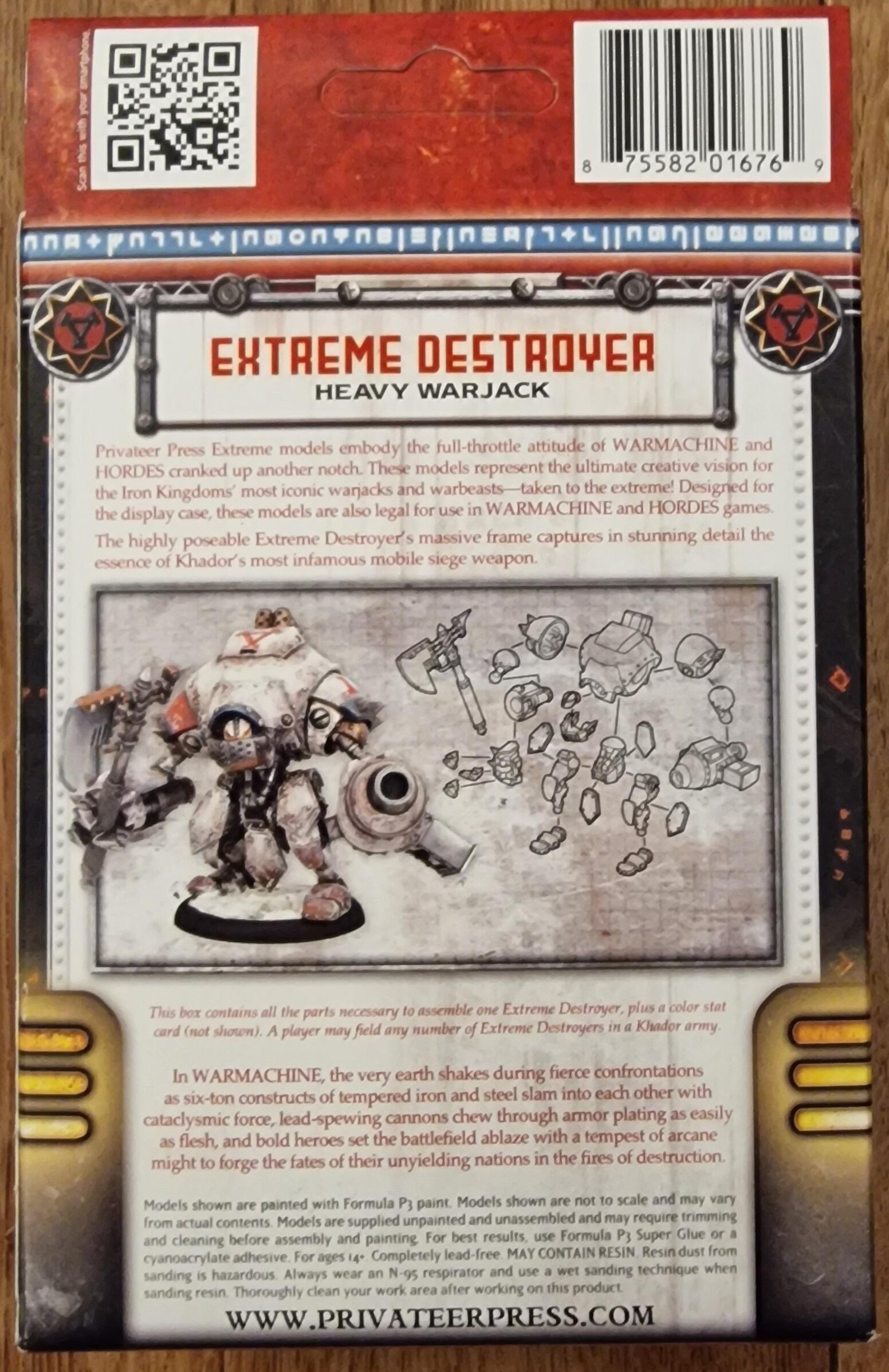 Warmachine Miniature Khador Extreme Destroyer Heavy Warjack by Privateer Press
