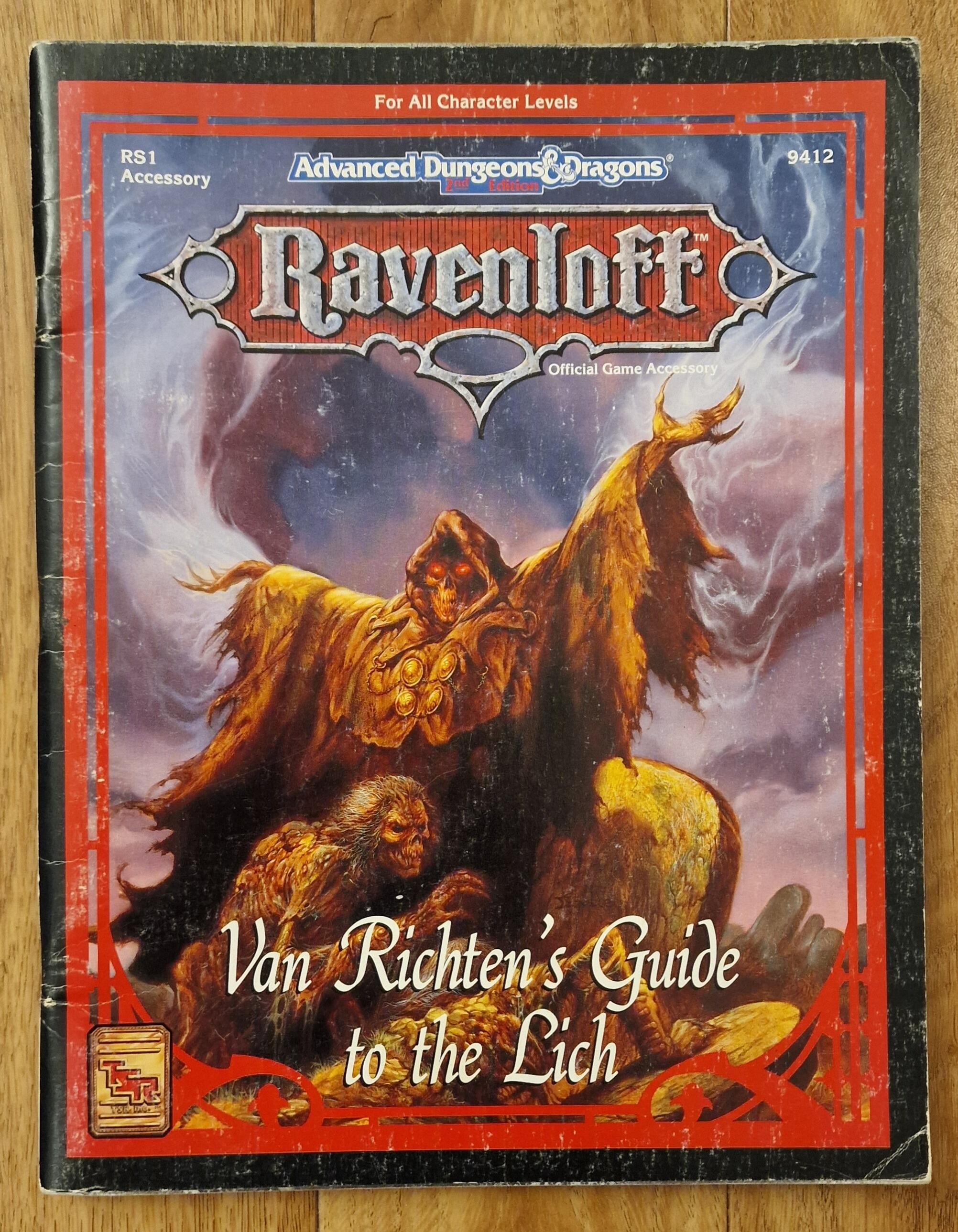 Ravenloft Van Richtens Guide to Lich for Advanced Dungeons & Dragons ...