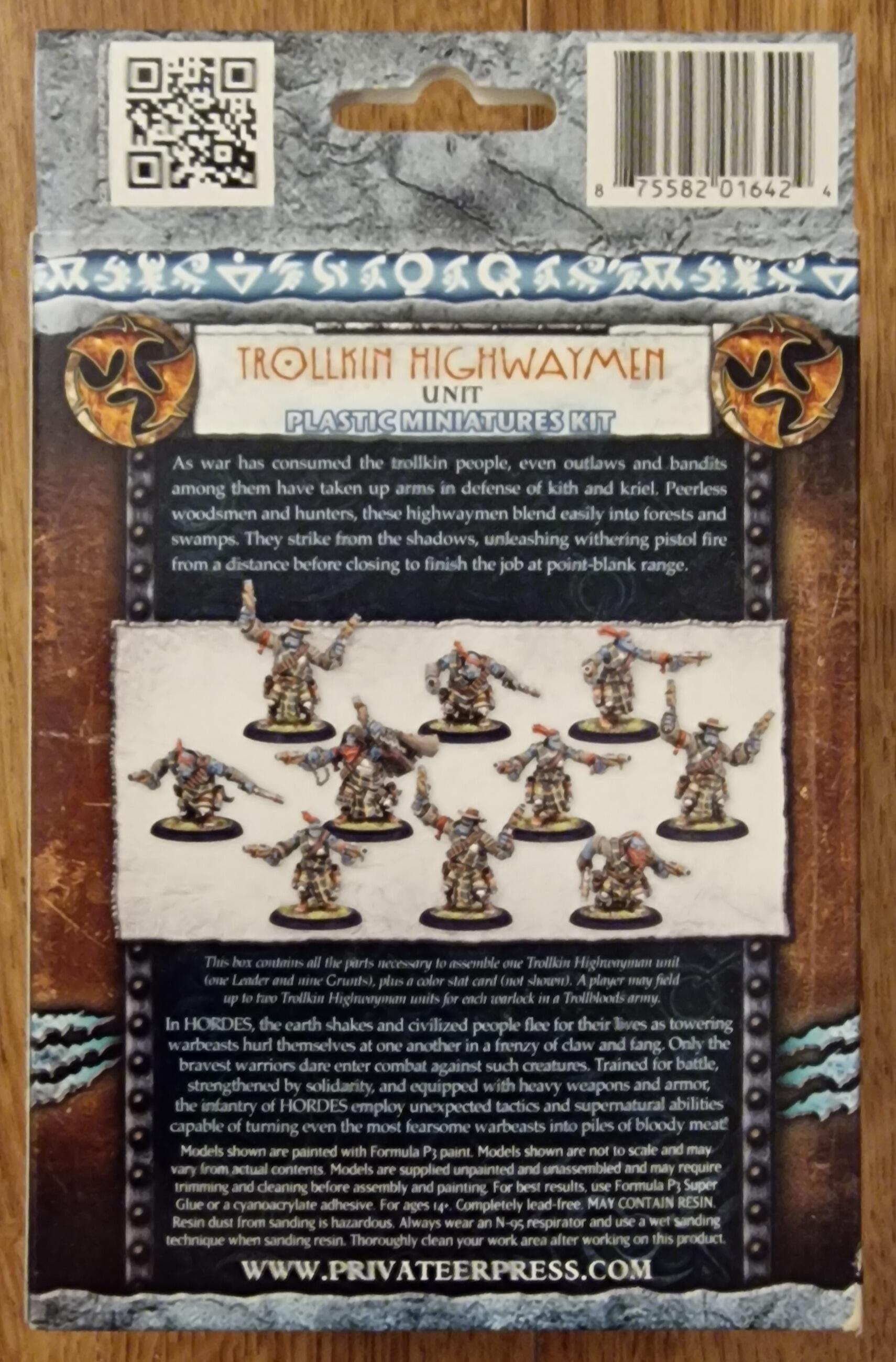 Hordes Miniature Trollbloods Trollkin Highwaymen by Privateer Press