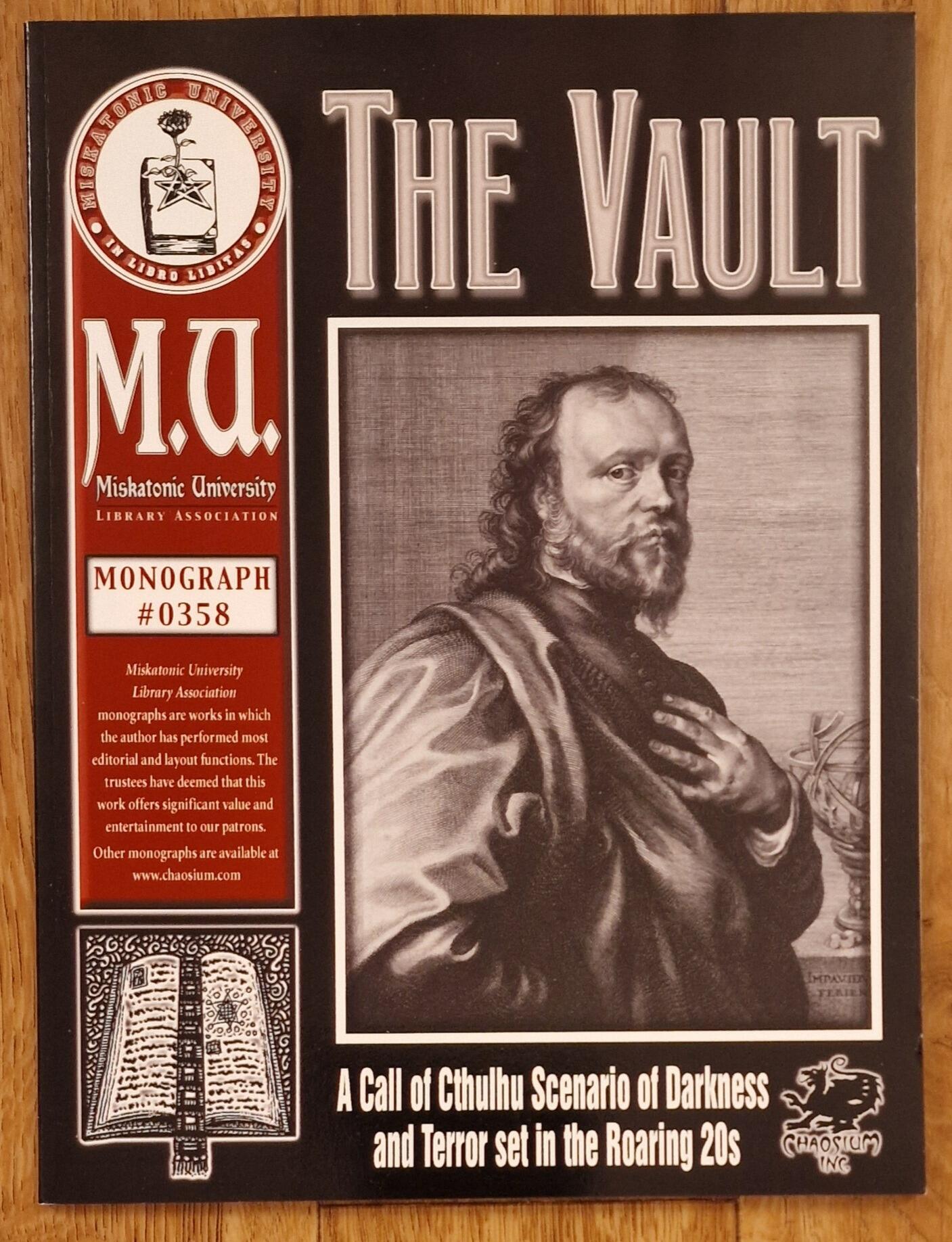 The Vault Call Of Cthulhu RPG Chaosium POD Monograph 0358