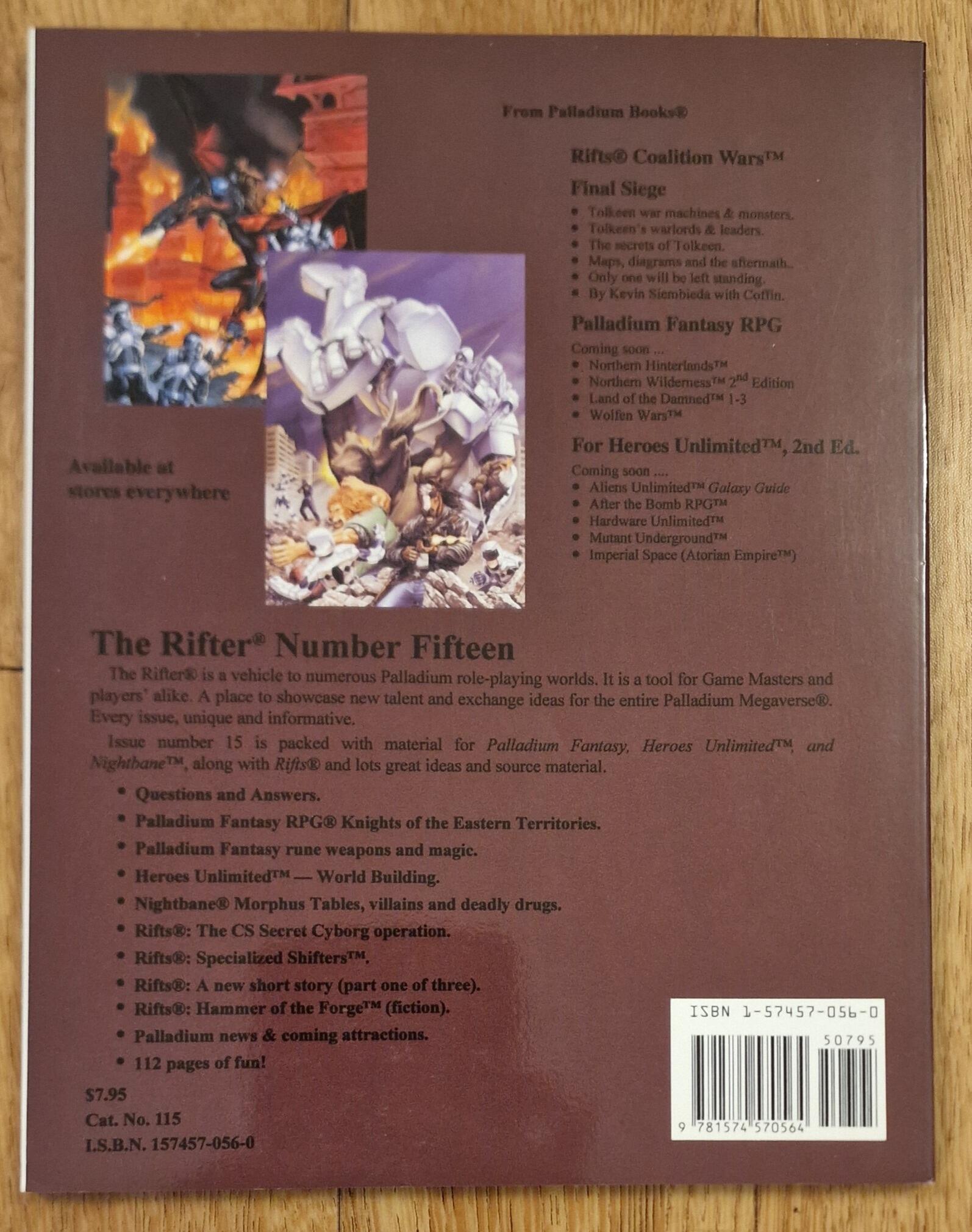 The Rifter Issue 15 for all Palladium RPGs