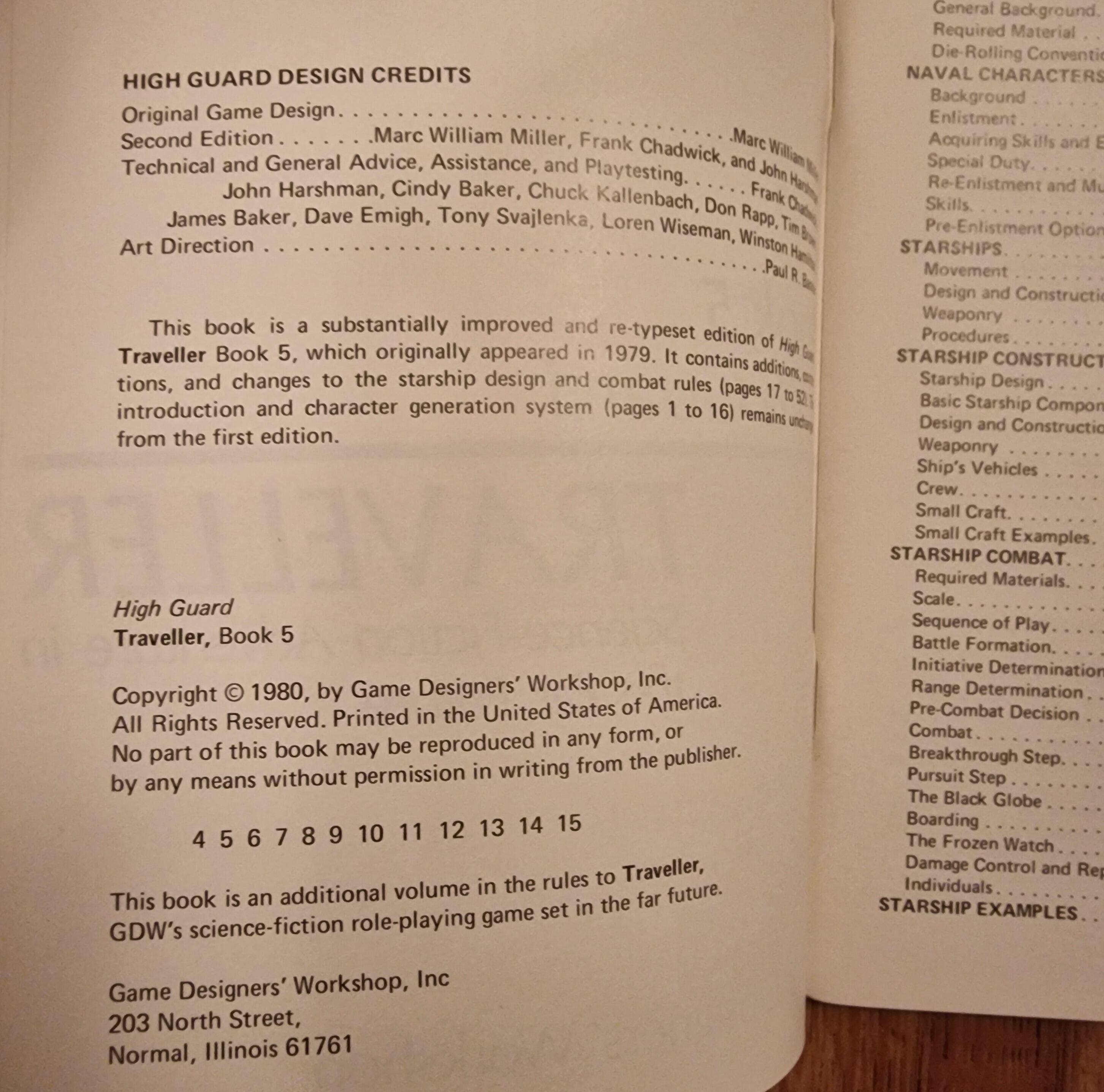 Book 5 High Guard for Classic Traveller by GDW Game Designers Workshop