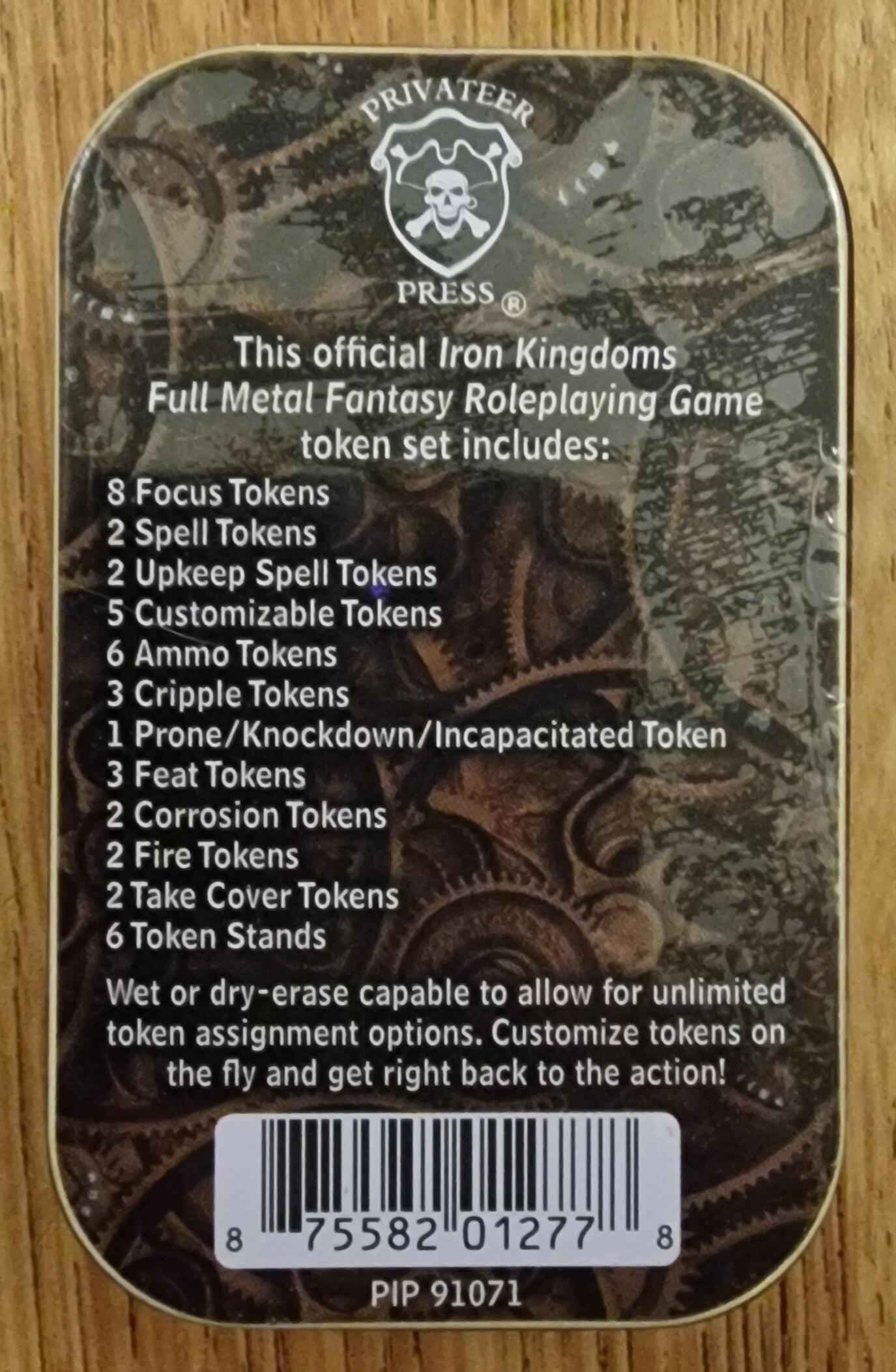 Iron Kingdoms Full metal Fantasy RPG Token Set by Privateer Press