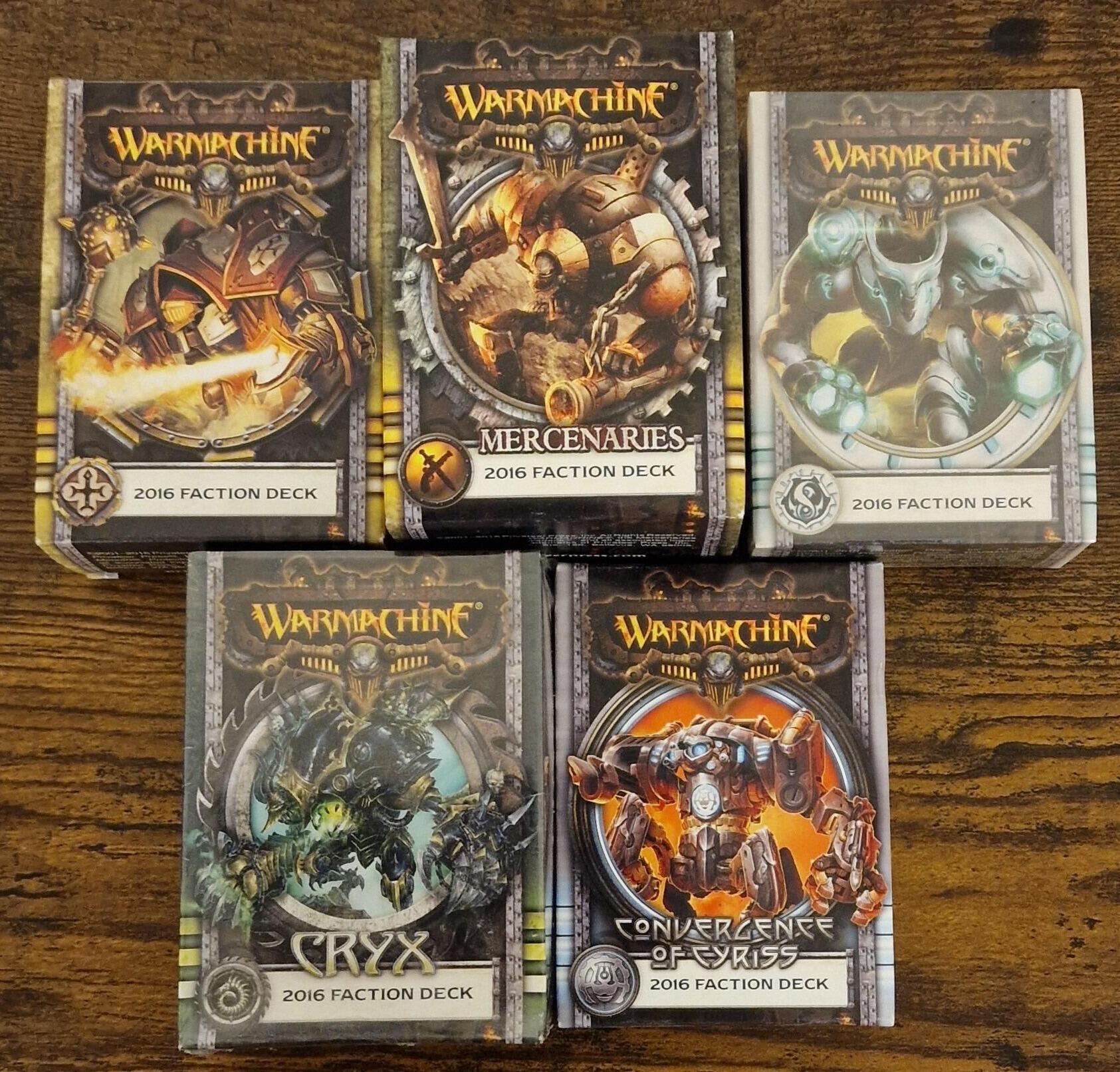 Warmachine Faction Decks 2016 Bundle of 5 New