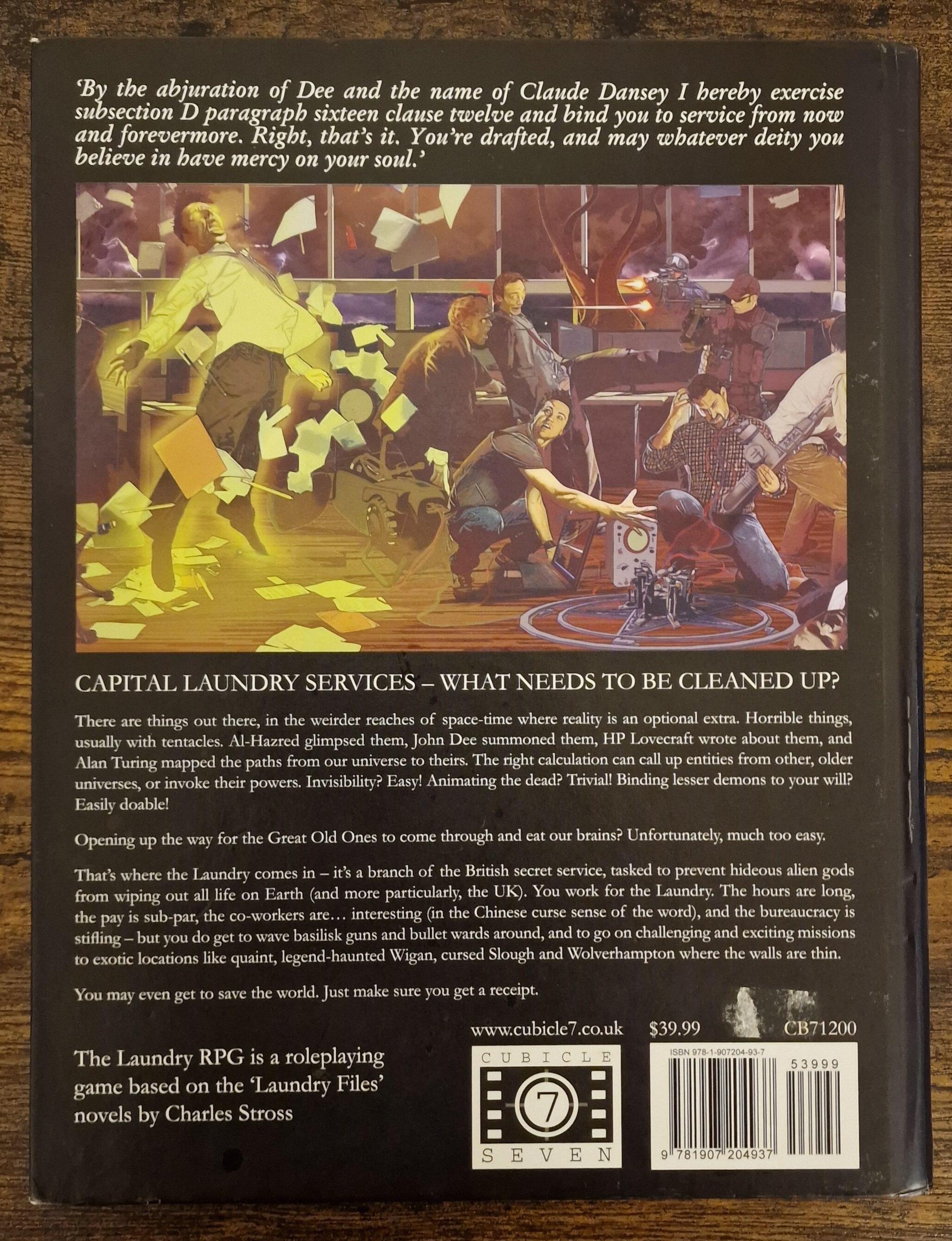 The Laundry RPG Rulebook by Cubicle 7 BRP