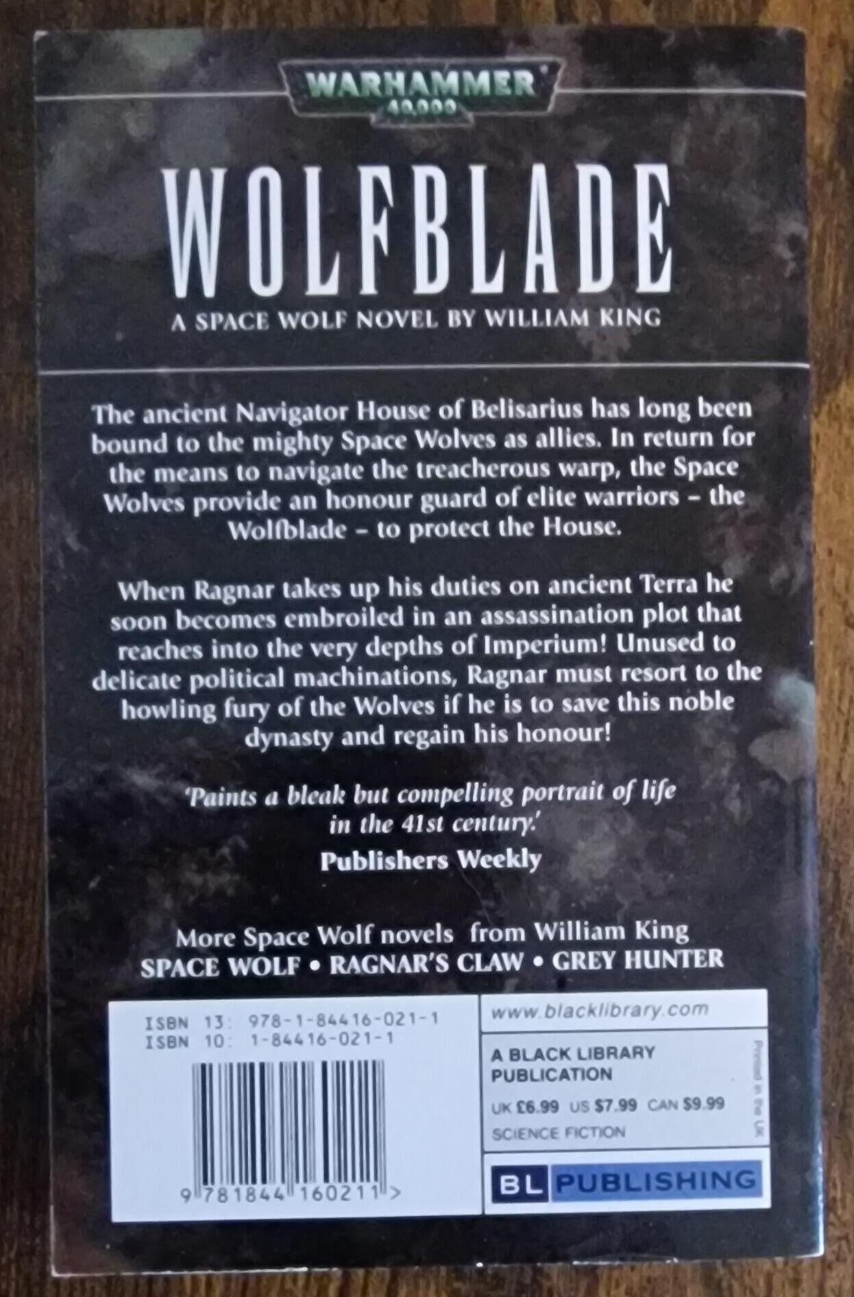 WolfBlade Book Warhammer 40000 Novel Black Library A Space Wolf Novel