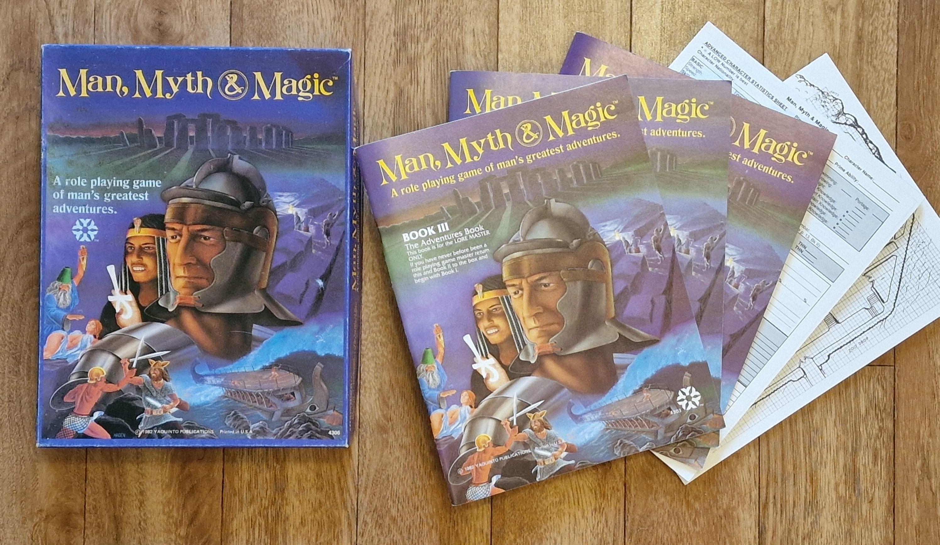 Man Myth & Magic Rules Box Set by Yaquinto Publications 1982