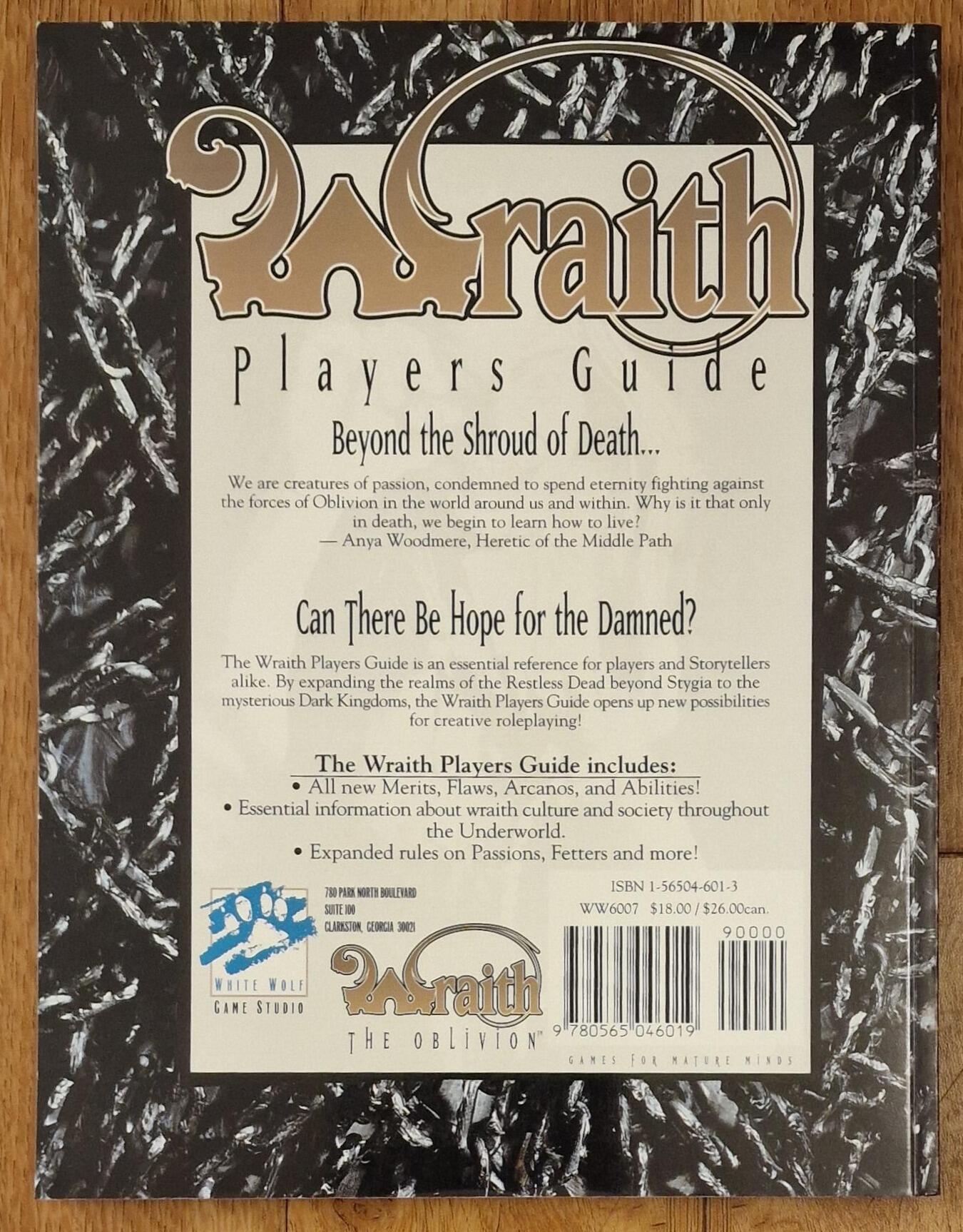 Wraith Players Guide for Wraith the Oblivion by White Wolf