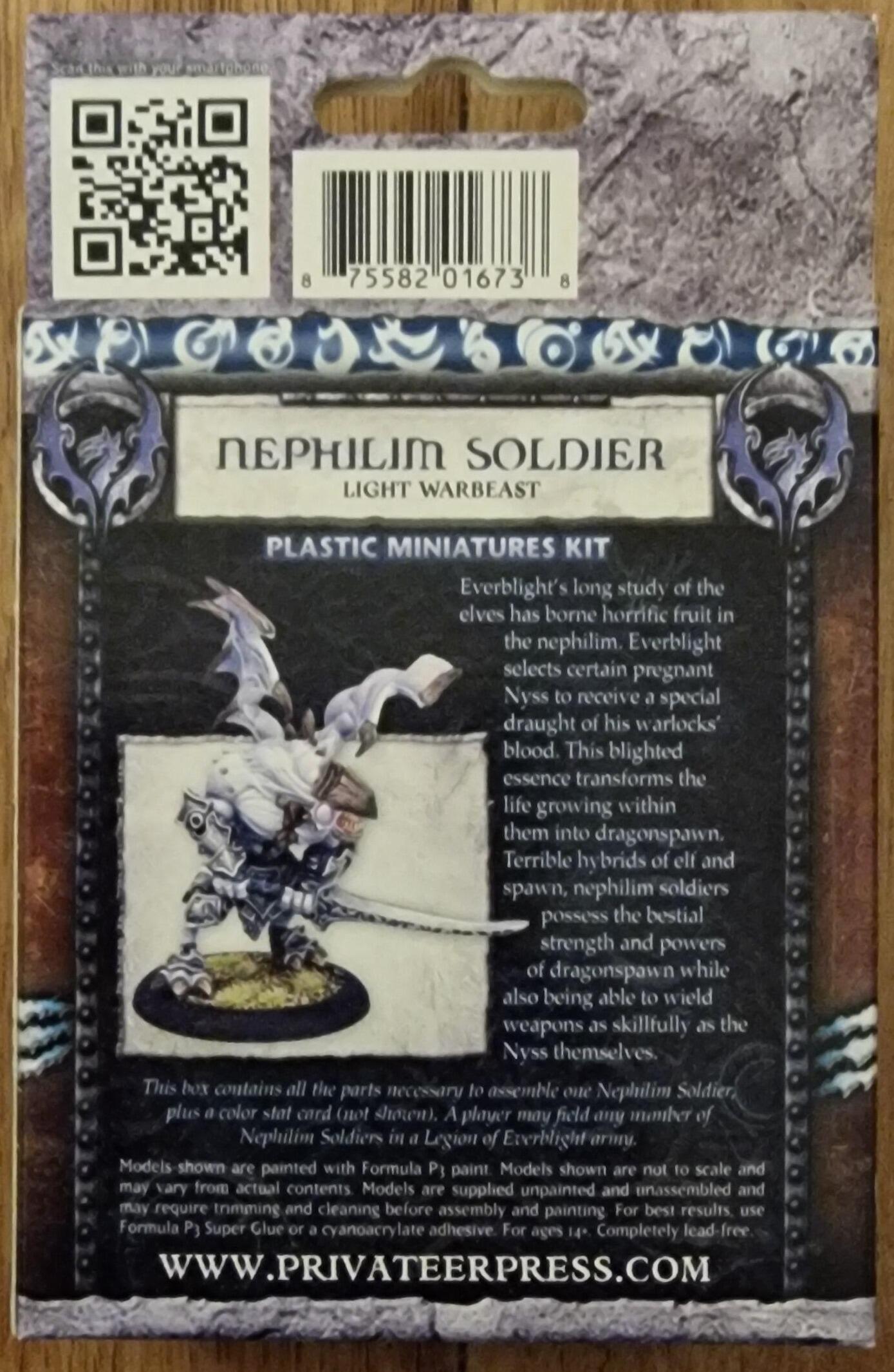 Hordes Miniature Legion of Everblight Nephilim Soldier by Privateer Press