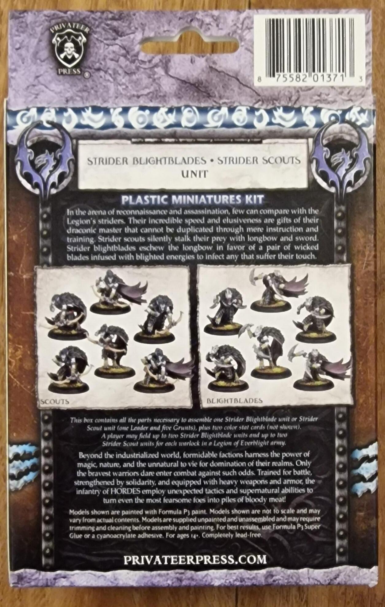 Hordes Miniature Legion of Everblight Strider Blightblades or Strider ...