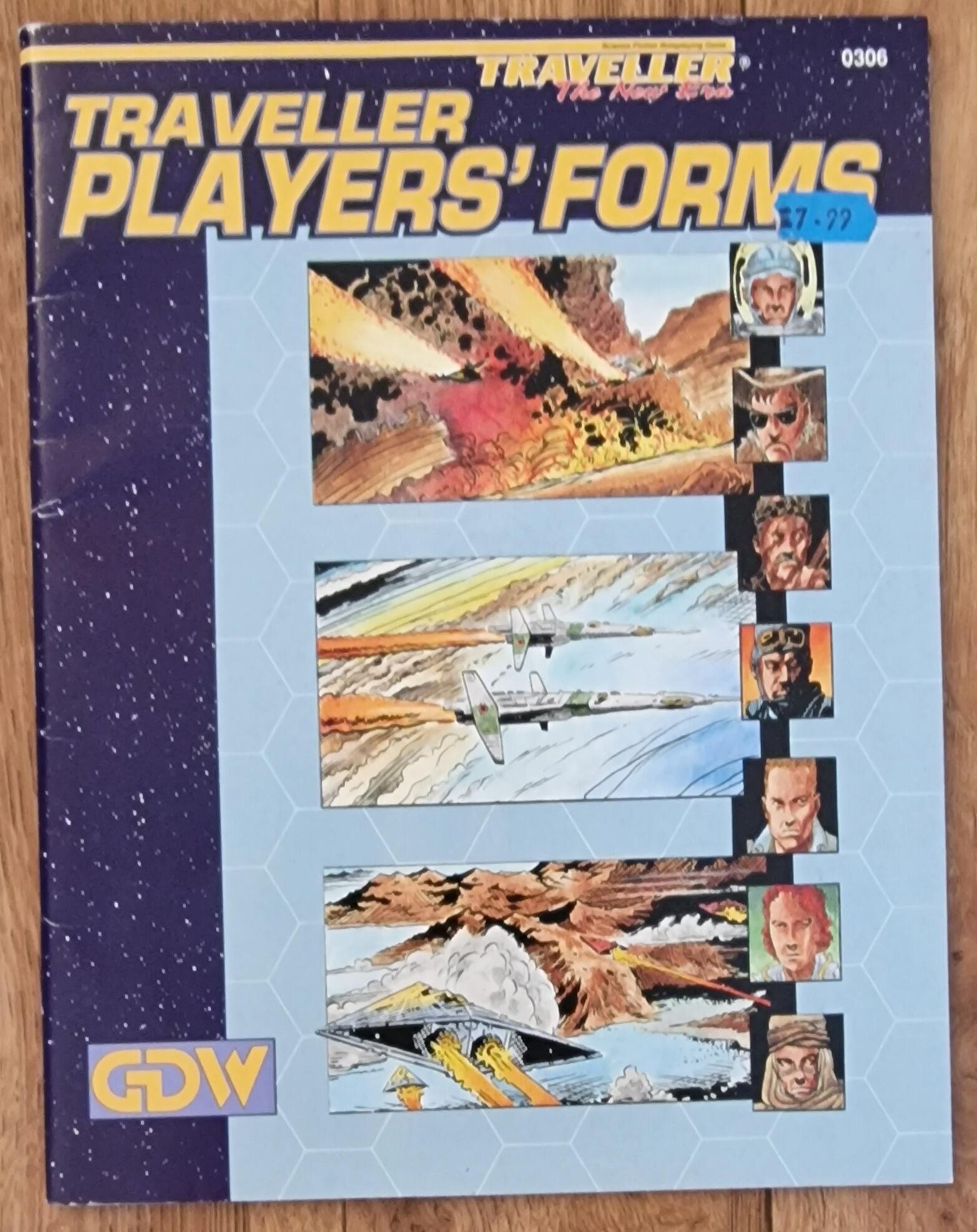 Players' Forms for Traveller The New Era by GDW