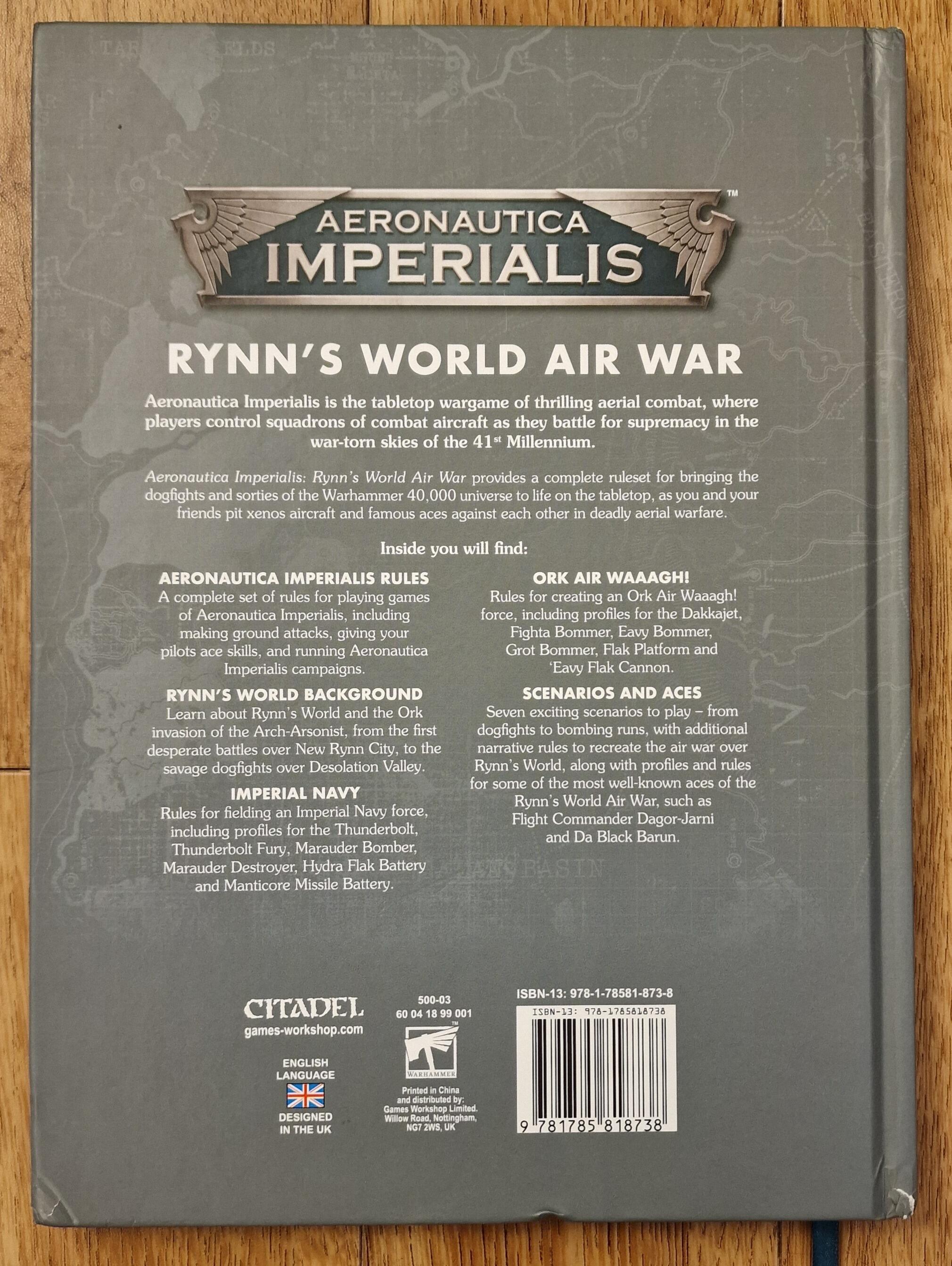 Aeronautica Imperialis Rynn's World Air War Campaign Book for Warhammer ...