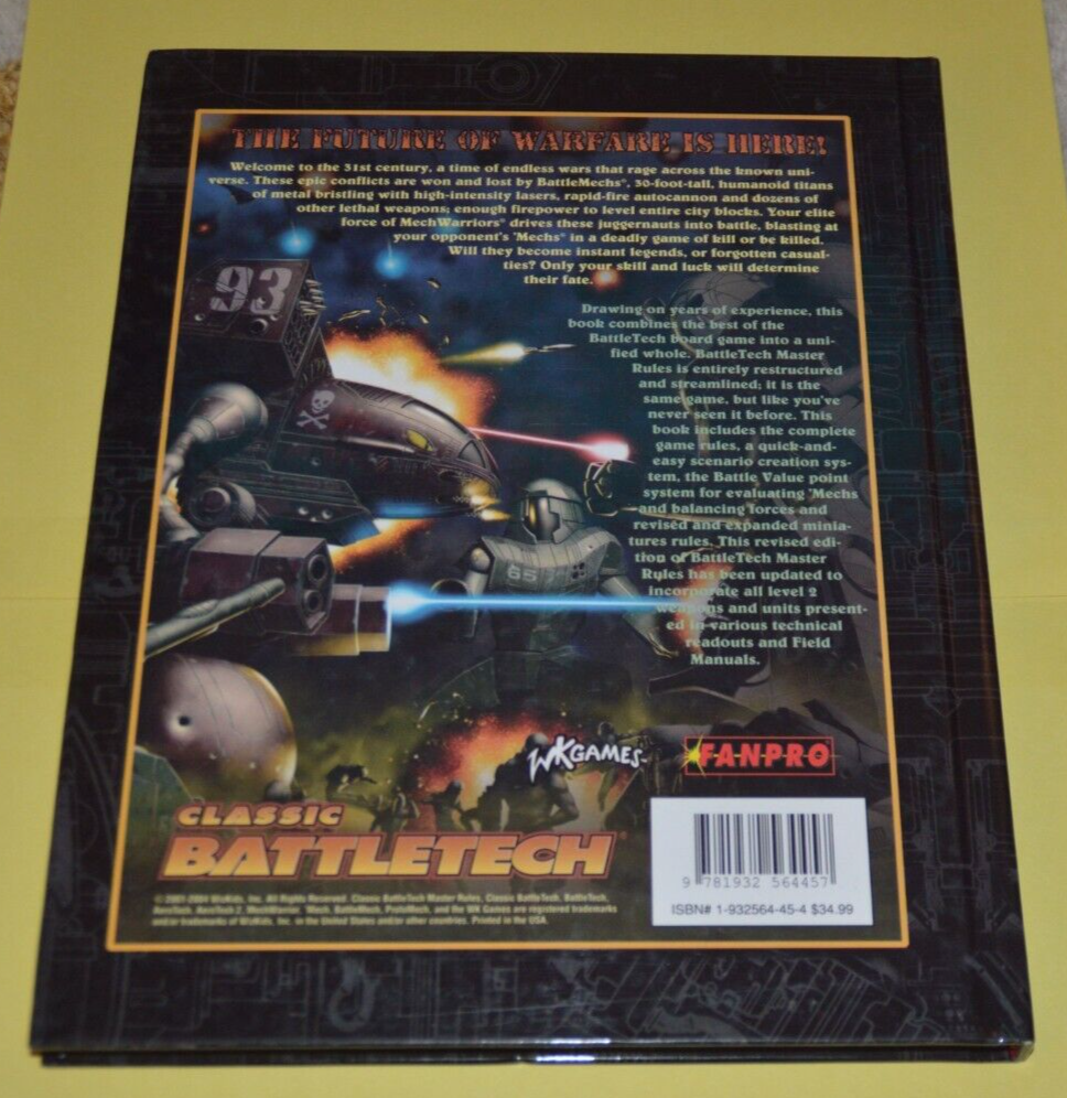 Classic Battletech Master Rules Revised Hardback Edition
