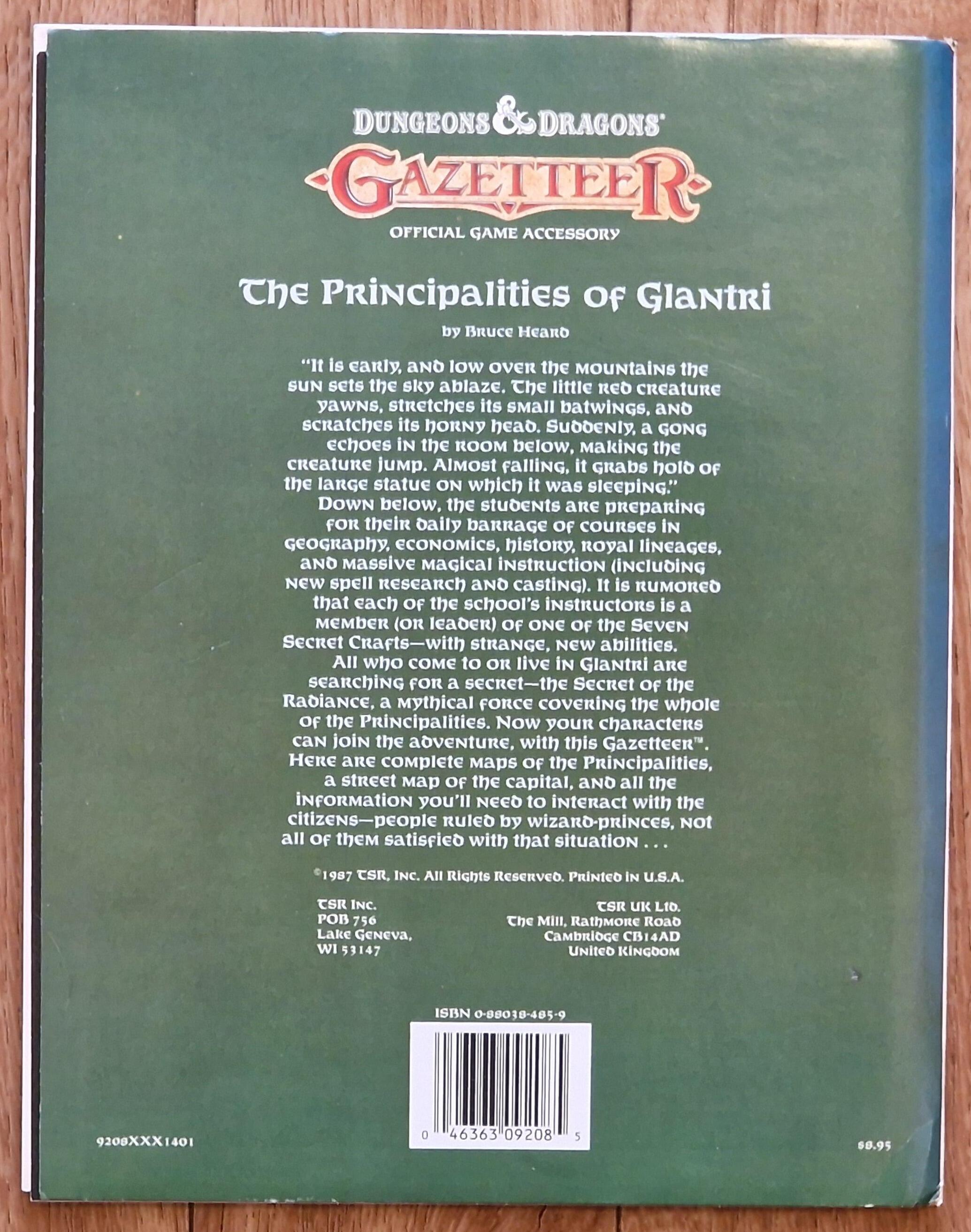 GAZ 3 The Principalities of Glantri for Dungeons & Dragons complete ...