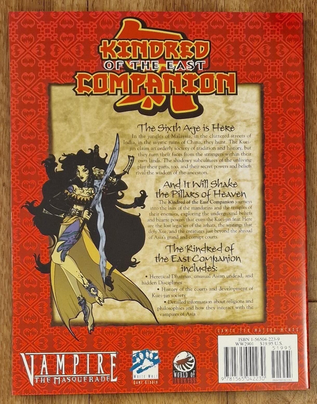 Kindred of the East Companion for Vampire The Masquerade by White Wolf