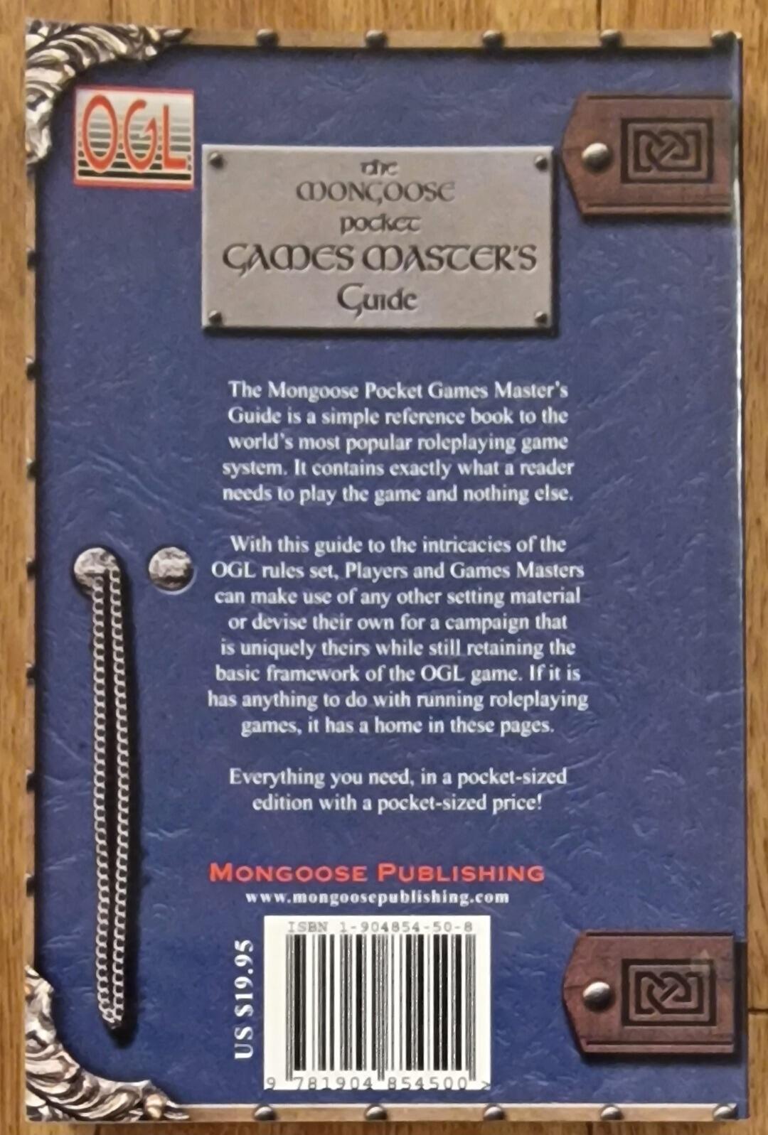 The Mongoose Pocket Games Master's Guide 3rd Edition Dungeons & Dragons ...