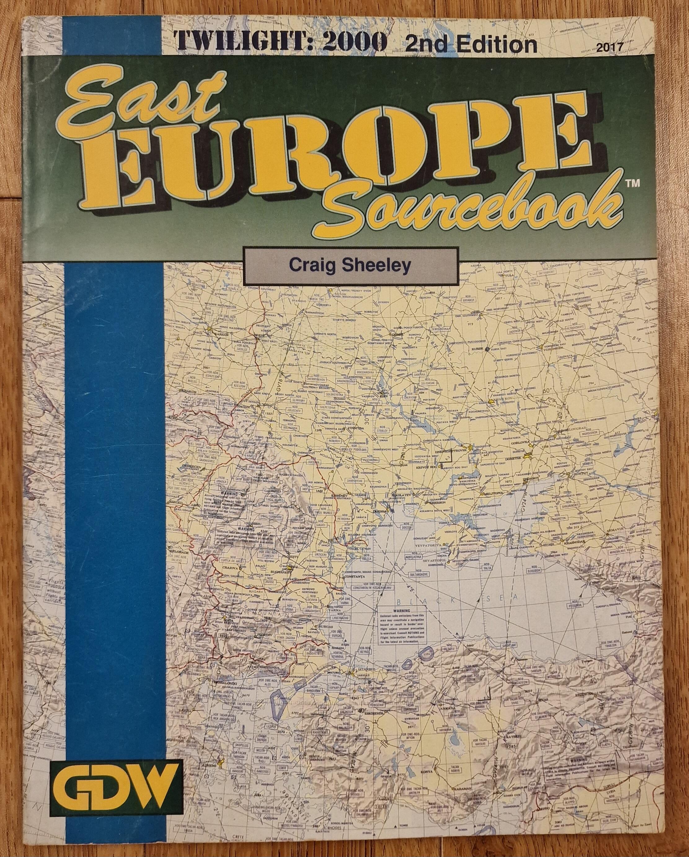 East Europe Sourcebook with map for Twilight 2000 2nd edition by GDW