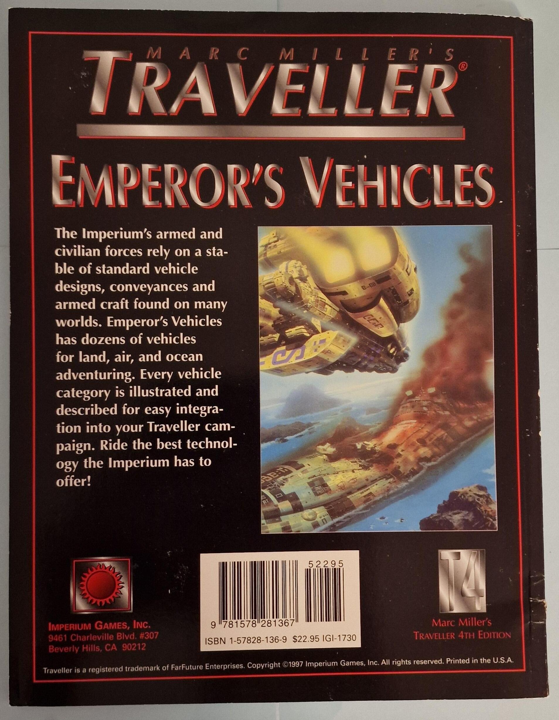 Emperor's Vehicles for Marc Miller's Traveller Book C