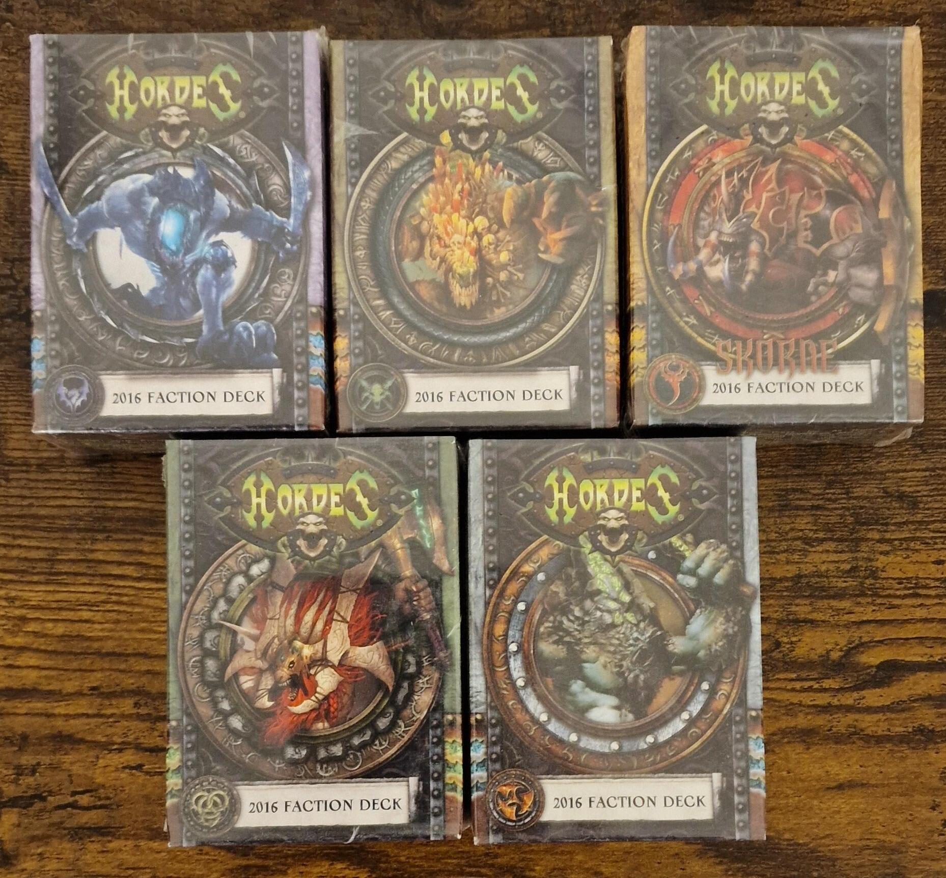 Hordes Faction Decks 2016 Bundle of 5 New in shrink