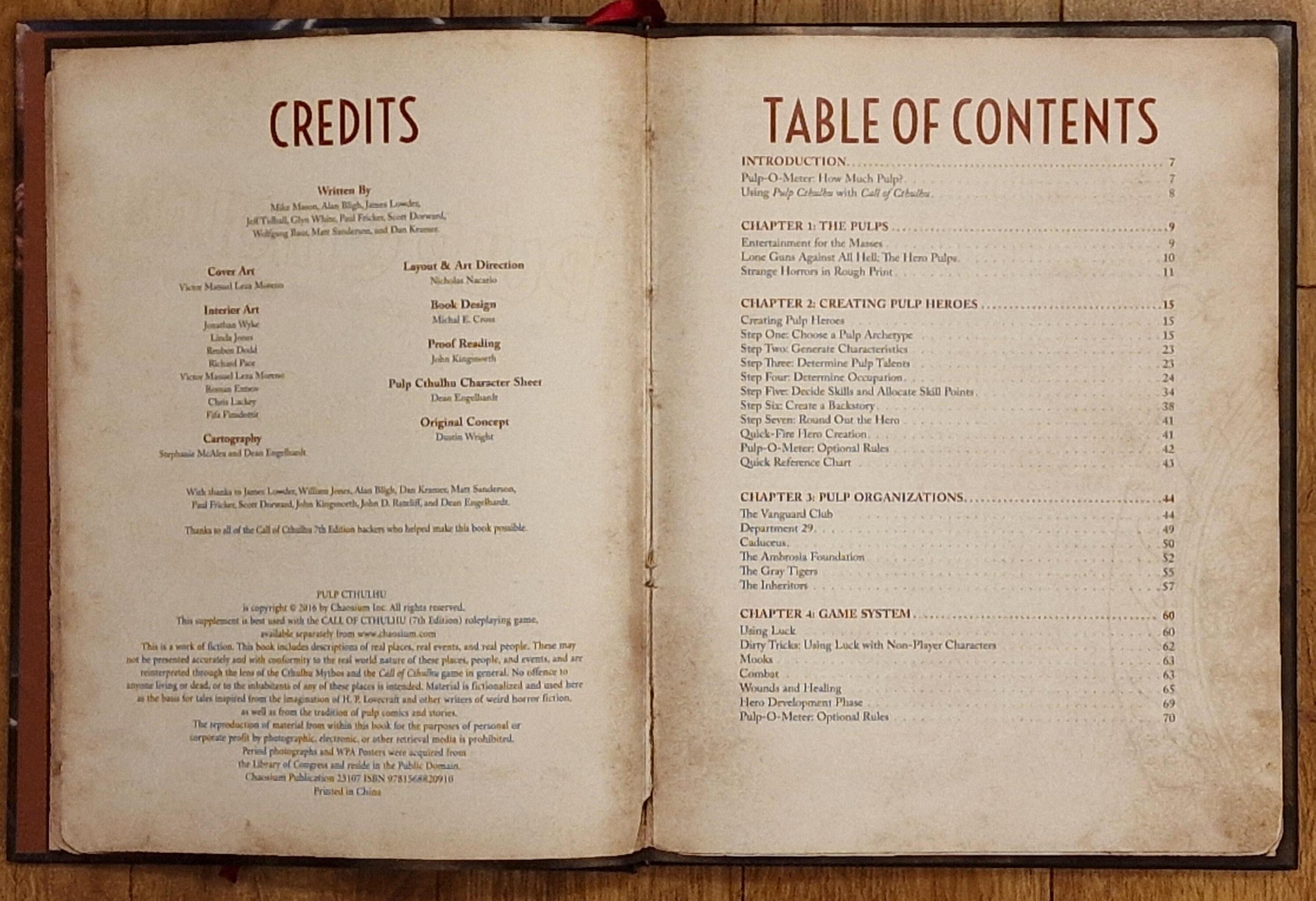 Pulp Cthulhu Rulebook Rules RPG by Chaosium