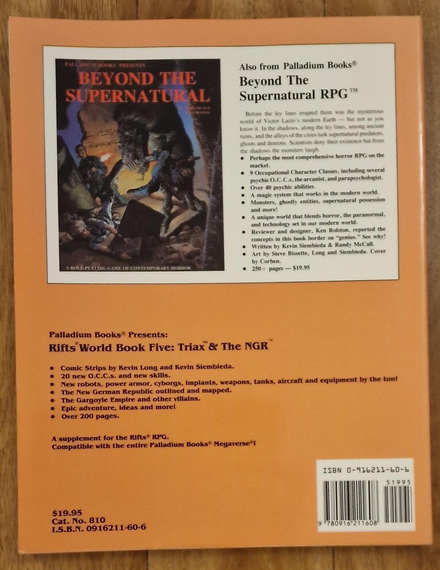 Triax And The Ngr World Book 5 for RIFTS RPG by Palladium Books