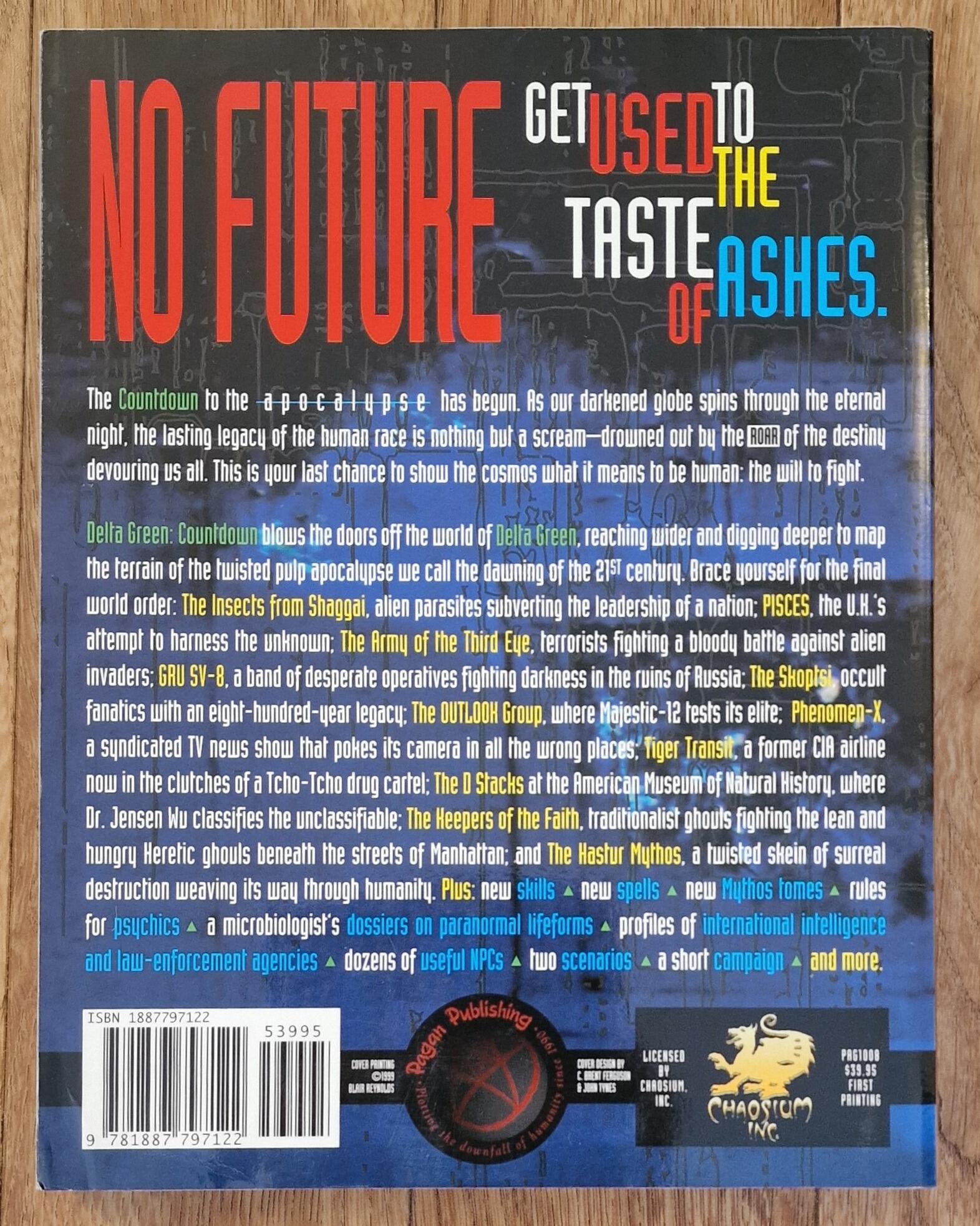 Countdown for Delta Green Call of Cthulhu Softback by Pagan Publishing