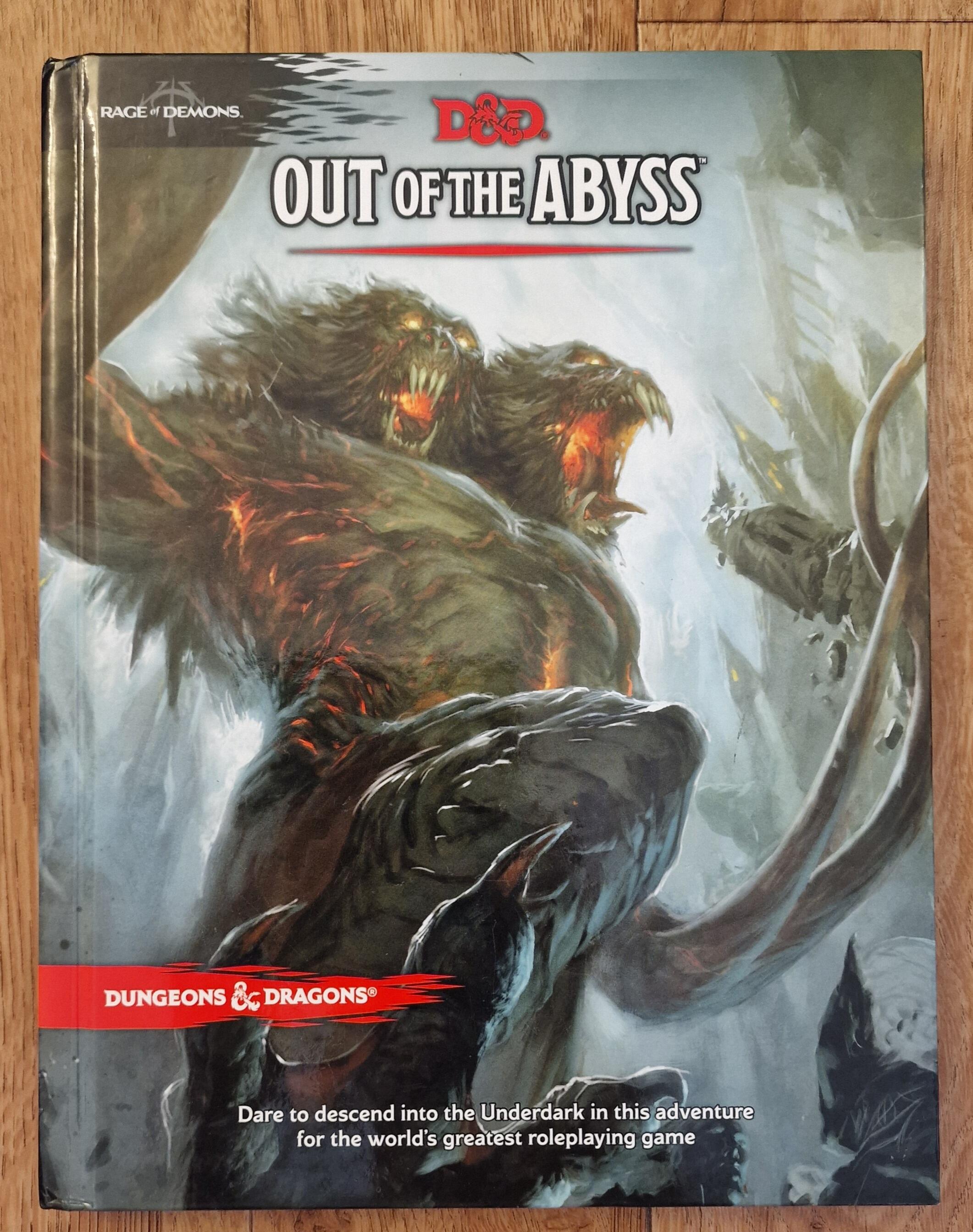 Out of the Abyss of Dragons for Dungeons & Dragons 5th edition 1st printing 24 06