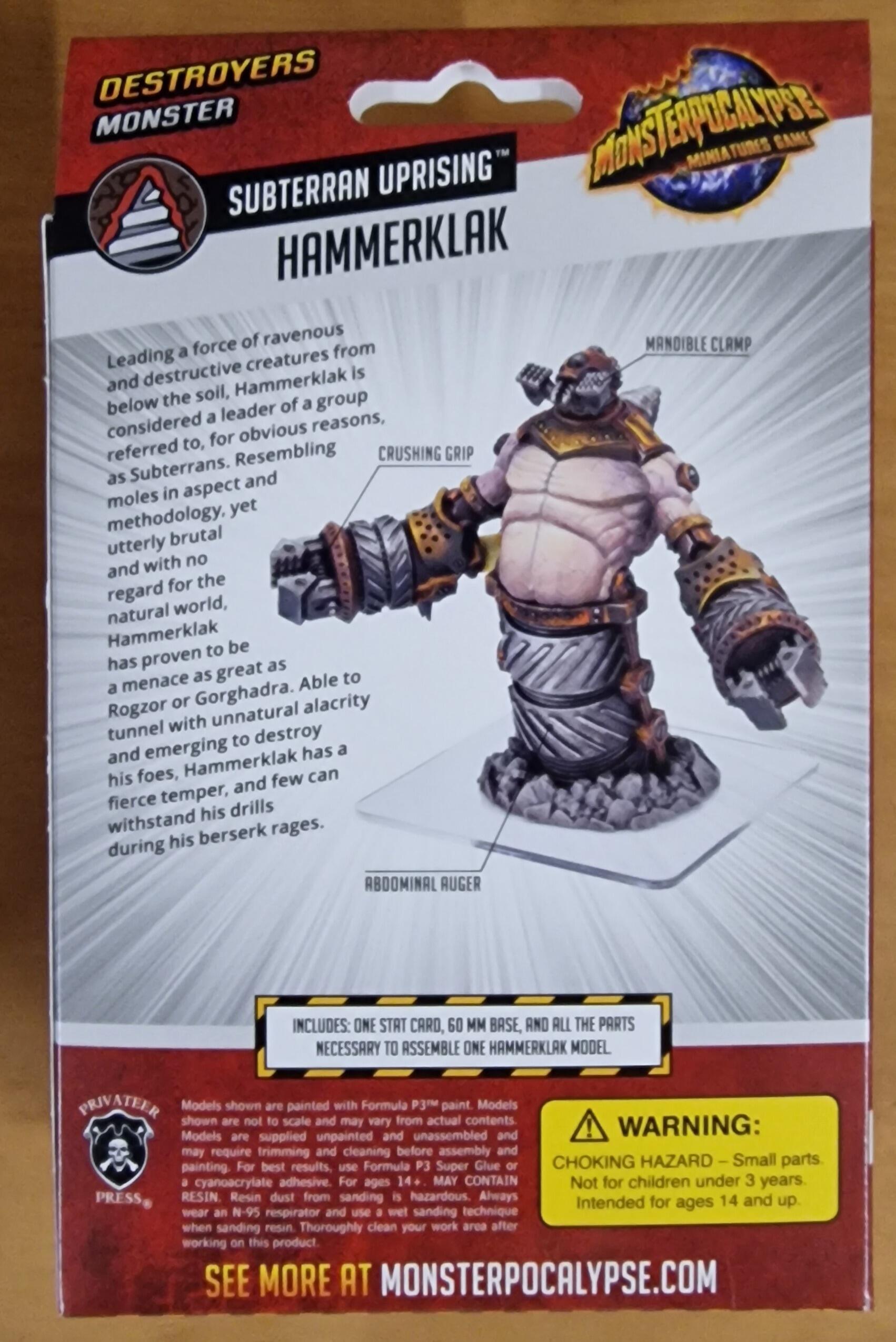 Destroyers Hammerklak Monster Expansion for Monsterpocalypse by ...